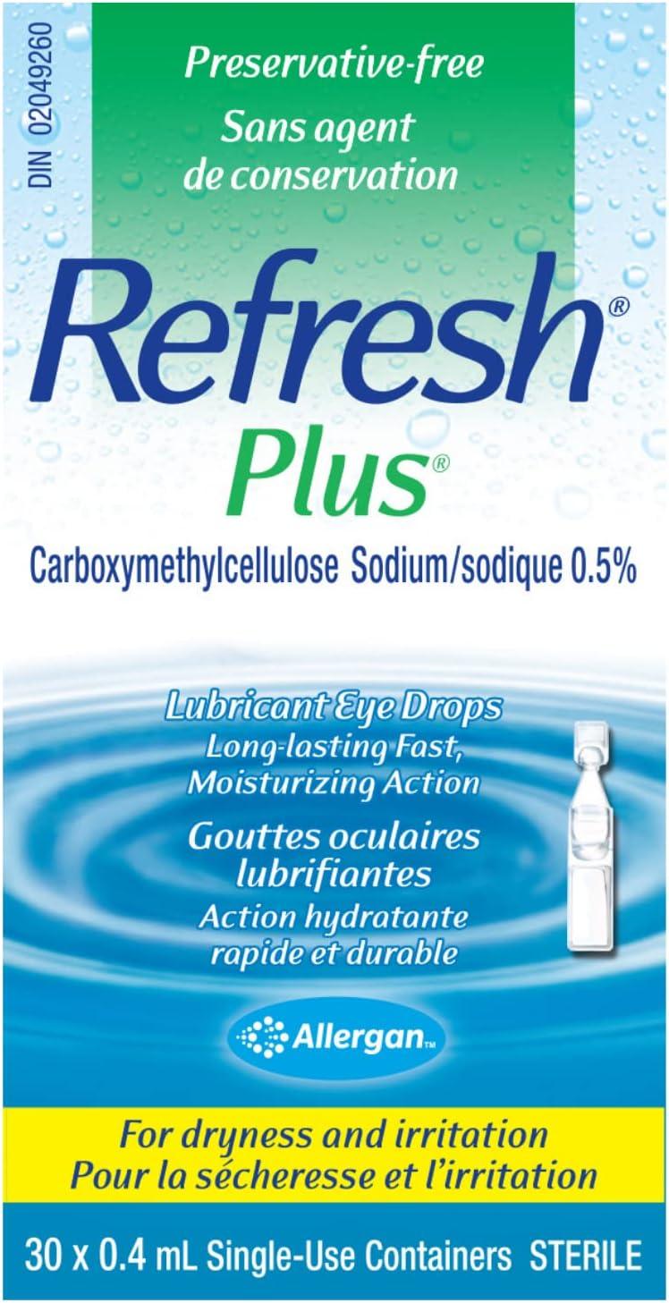 REFRESH PLUS Ophthalmic Solution Eye Drop for Dry Eye Relief 30 x 0.4 ...