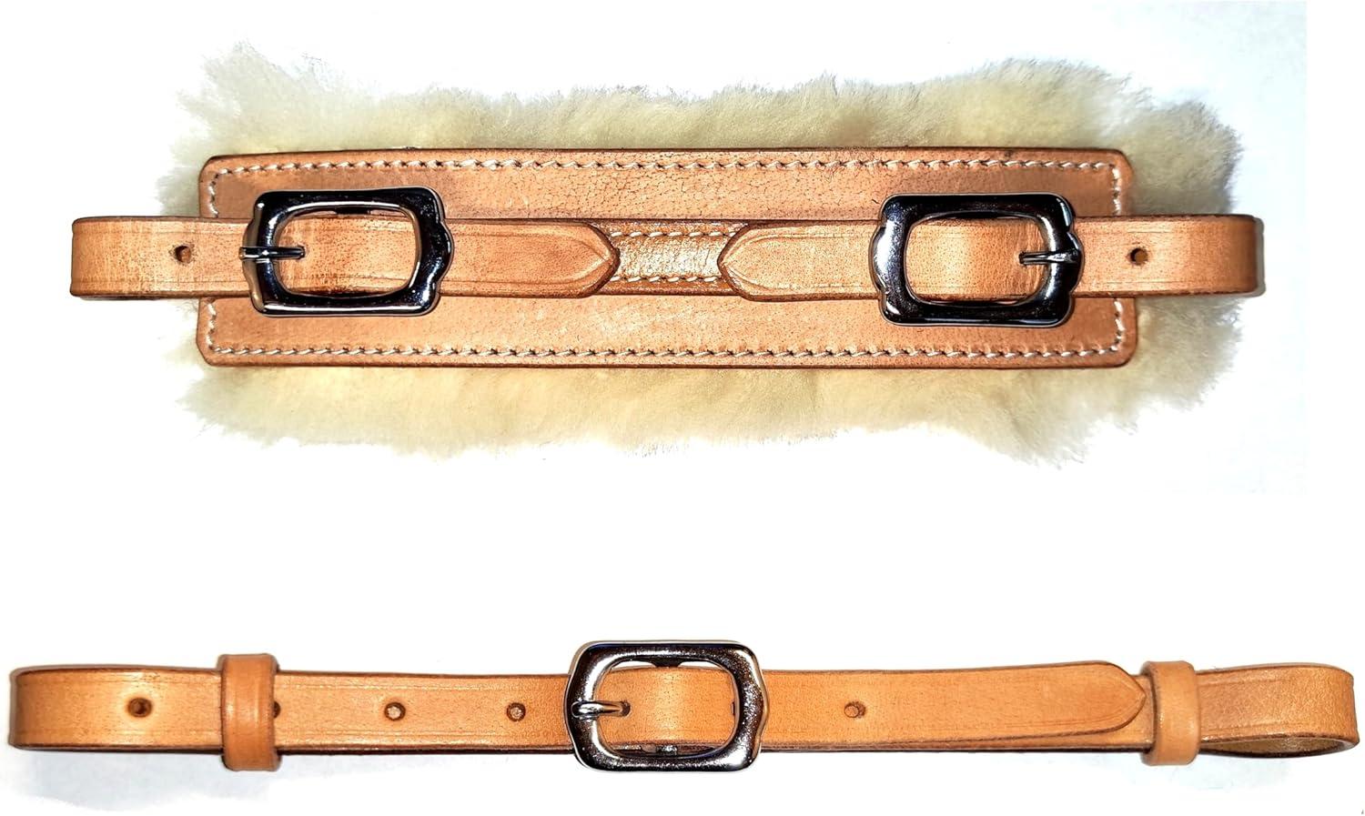 Buy PS Horse Articles Noseband Set - Padded with Sheepskin Chin Strap ...