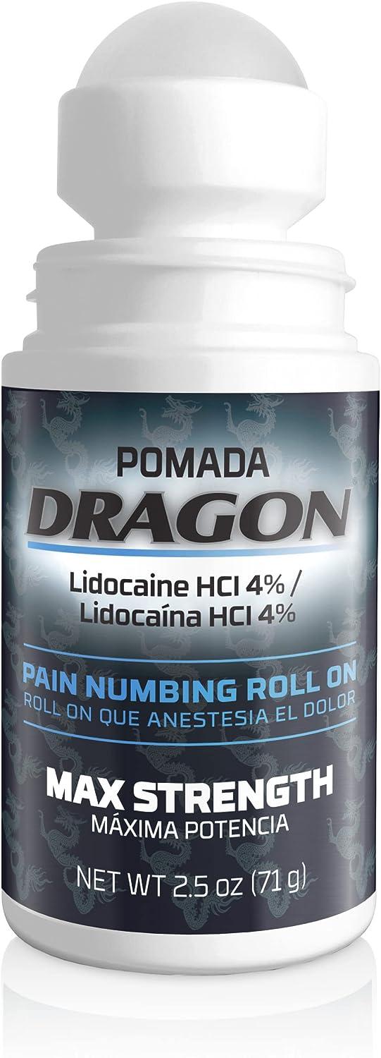 Dragon POMADA Maximum Strength Pain Relief Roll-On with Lidocaine - 2.5 ...