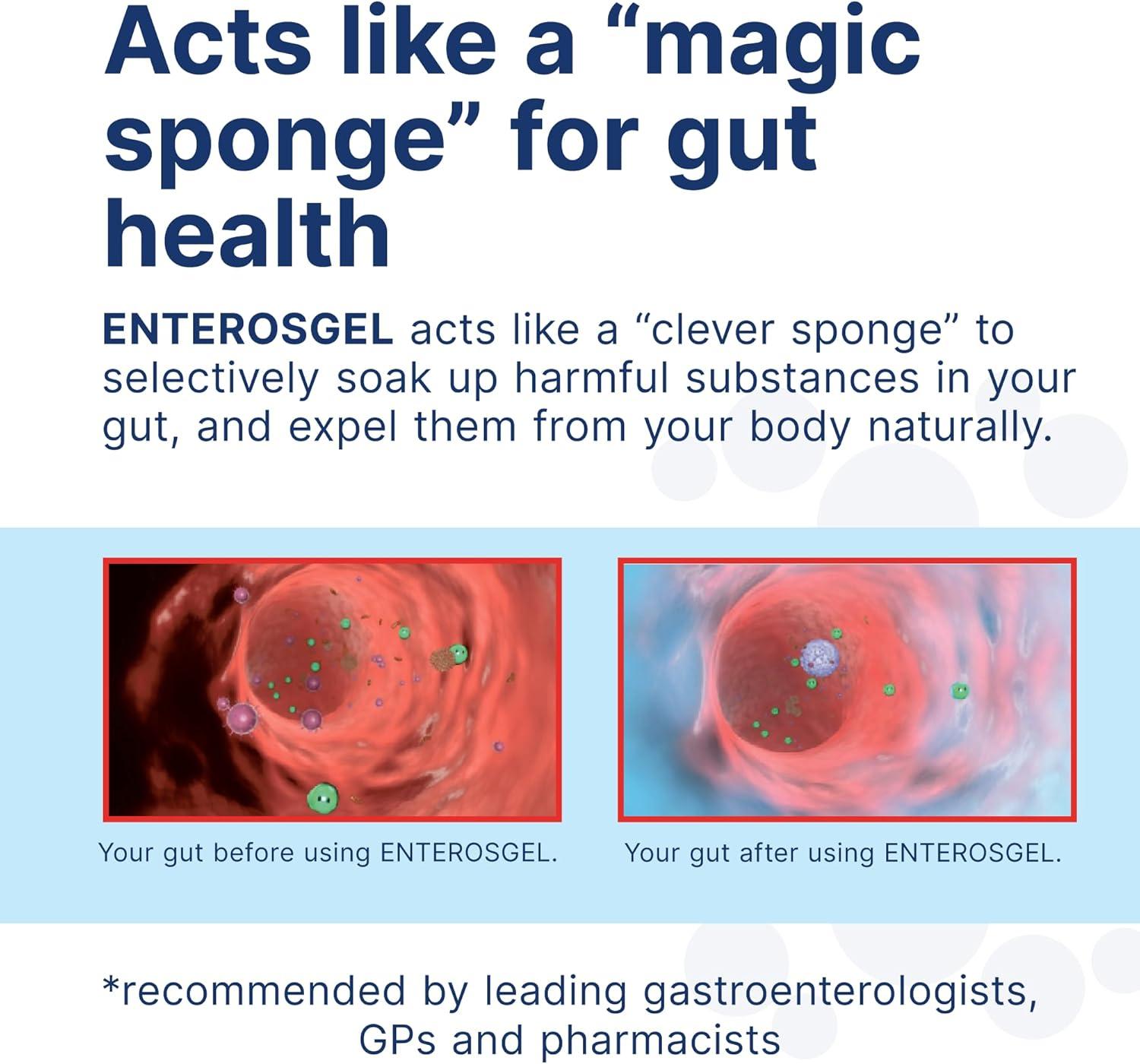 Enterosgel Tube 225g - IBS Treatment for Diarrhoea, Abdominal Pain ...