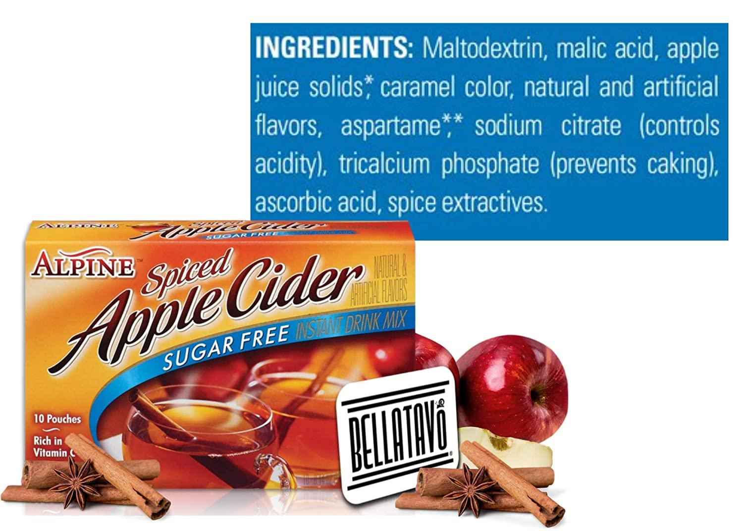 Alpine Spiced Apple Cider Sugar Free Mix Bundle with BELLATAVO Fridge ...