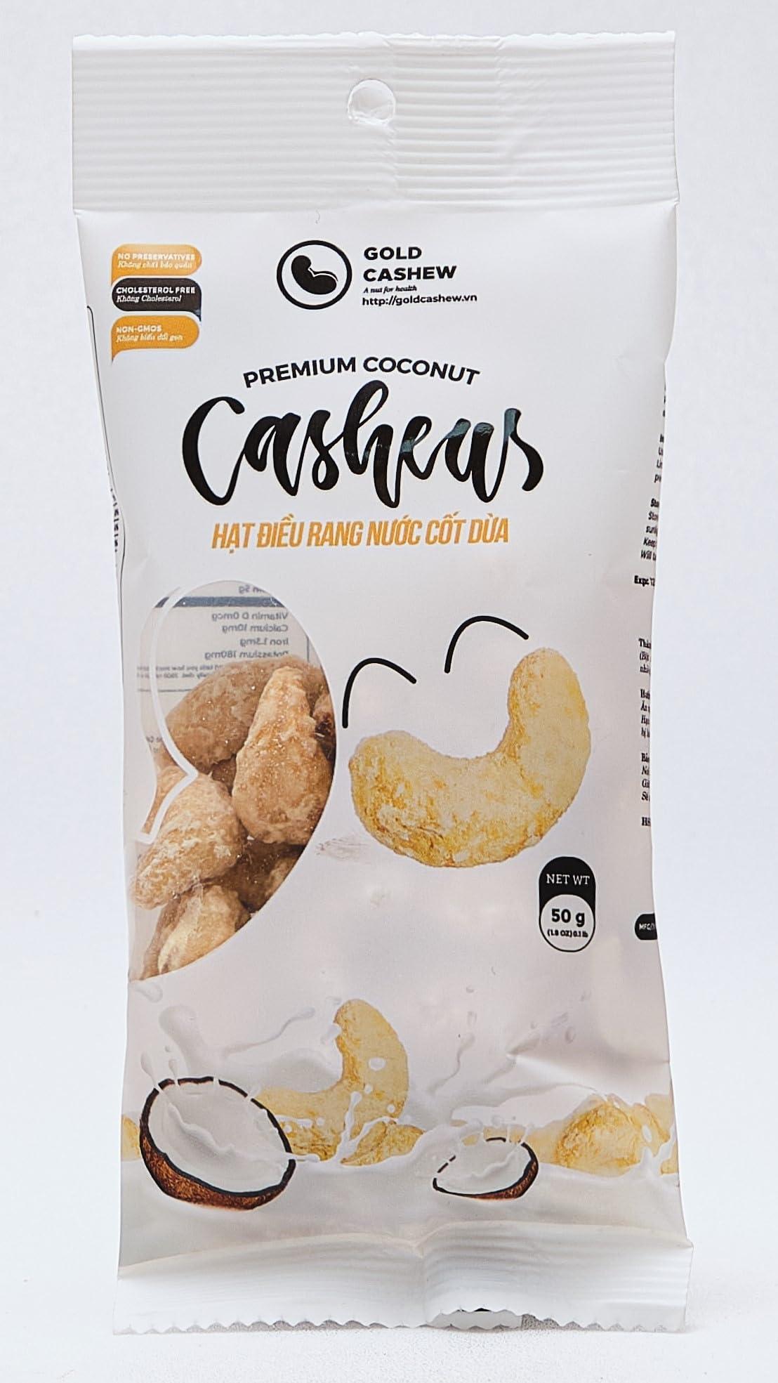 10-Pack | Cashew Nuts (10x 50g Packets) | Natural | GMO Free | Vegan ...