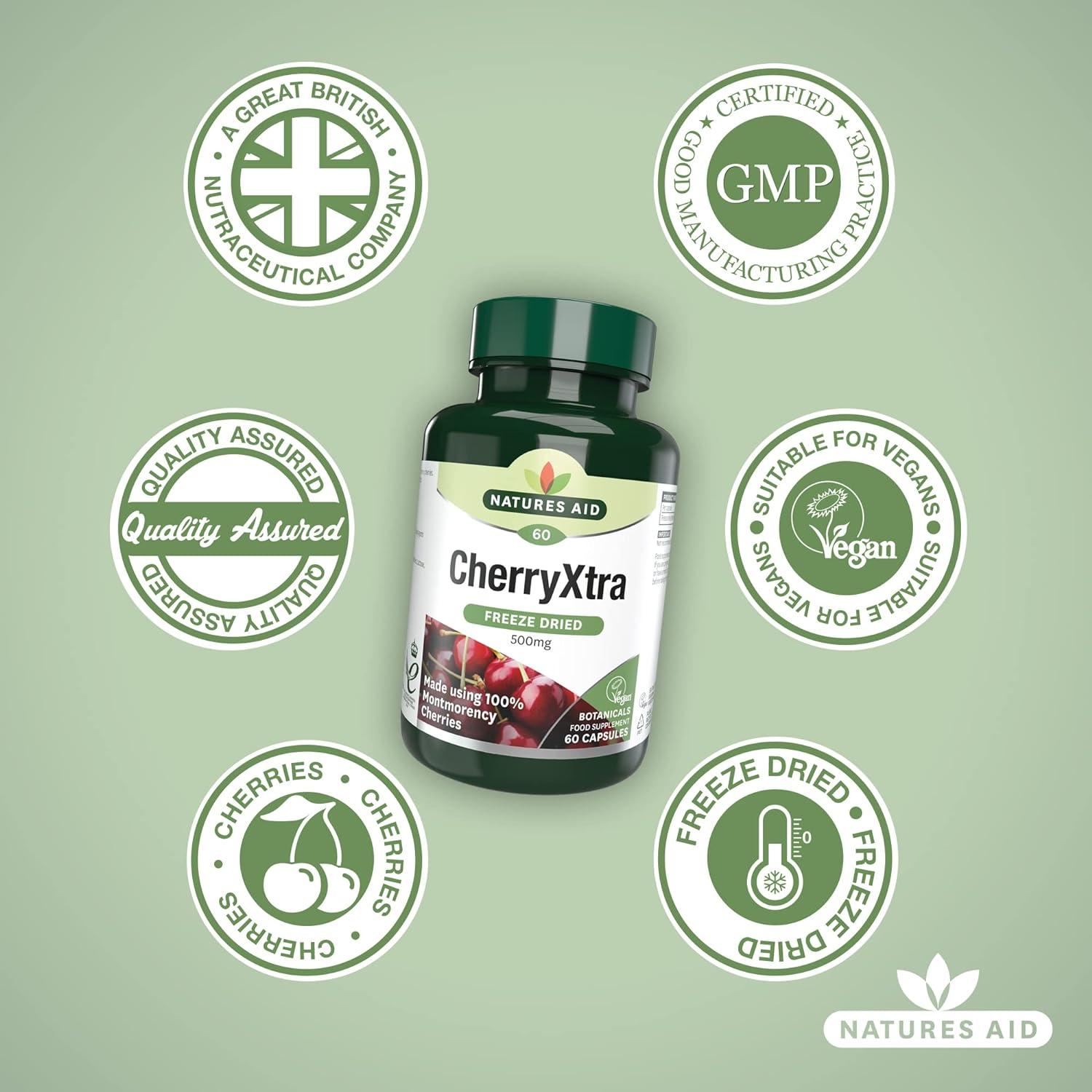 Natures Aid Cherryxtra 500mg 60 Capsules | Buy Now with Express ...