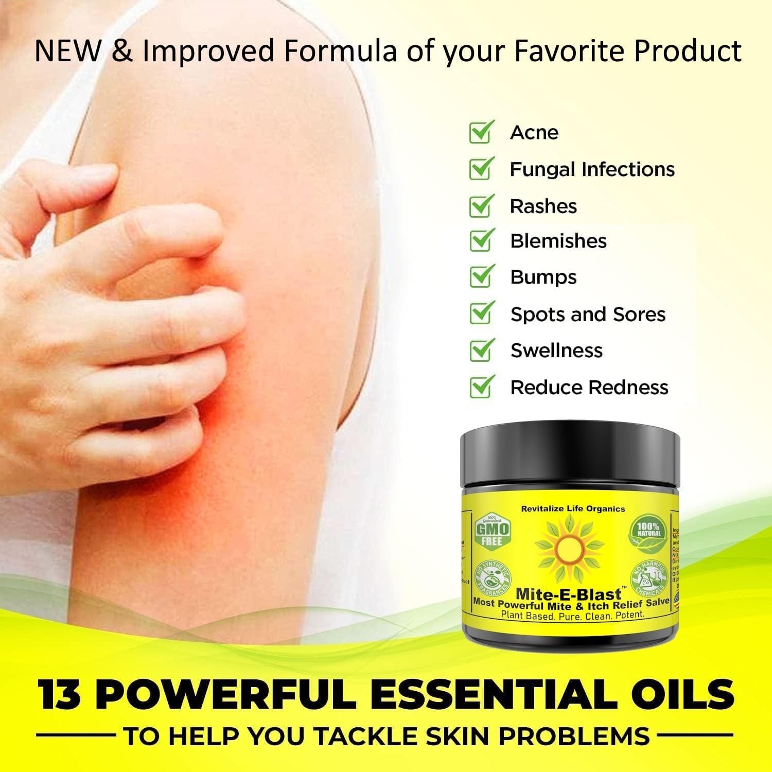 Mite-E-Blast Relief Salve | Natural Neem & Tea Tree Oil for Insect Bite ...
