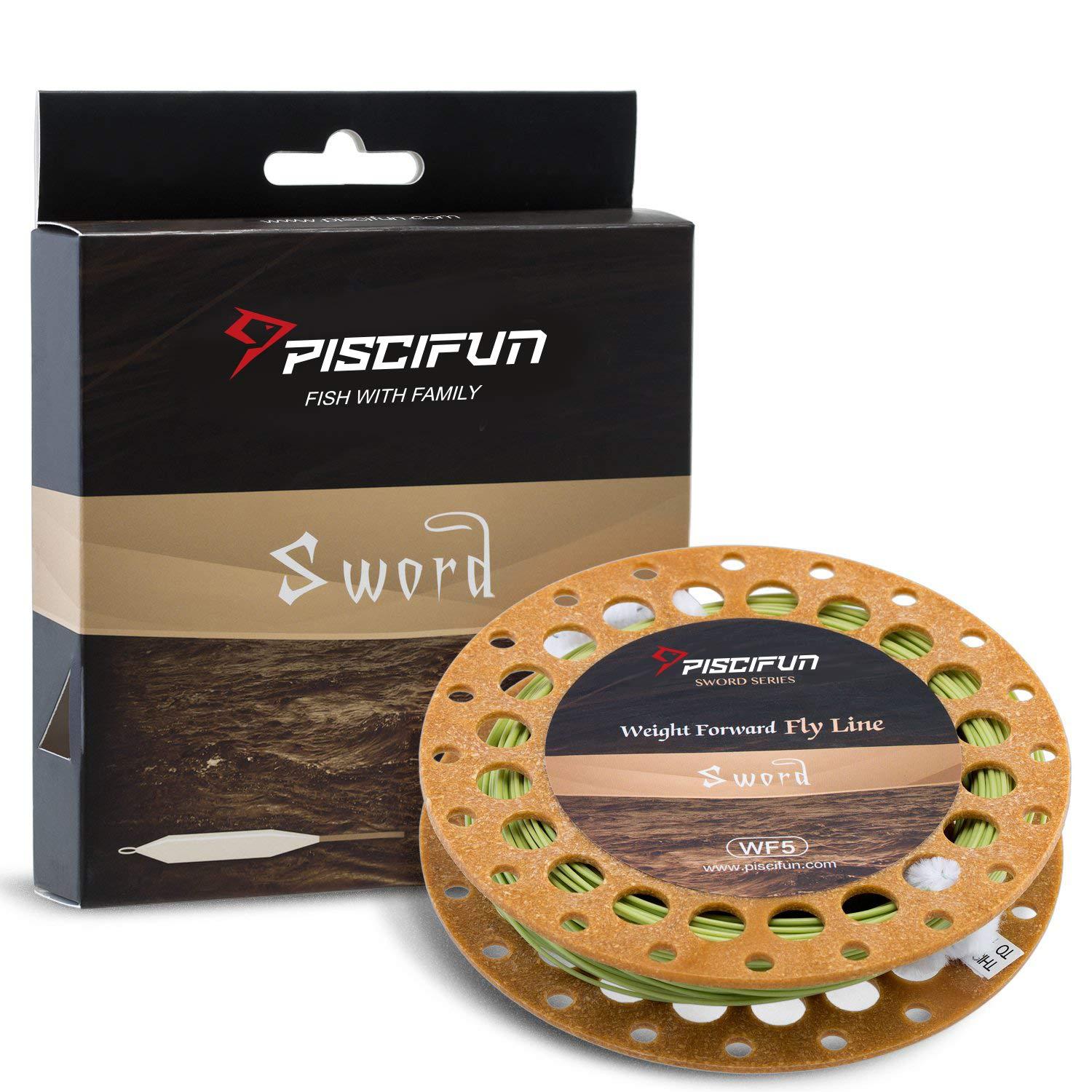 Piscifun Sword Fly Fishing Line WF-5F 100FT - Weight Forward Floating ...