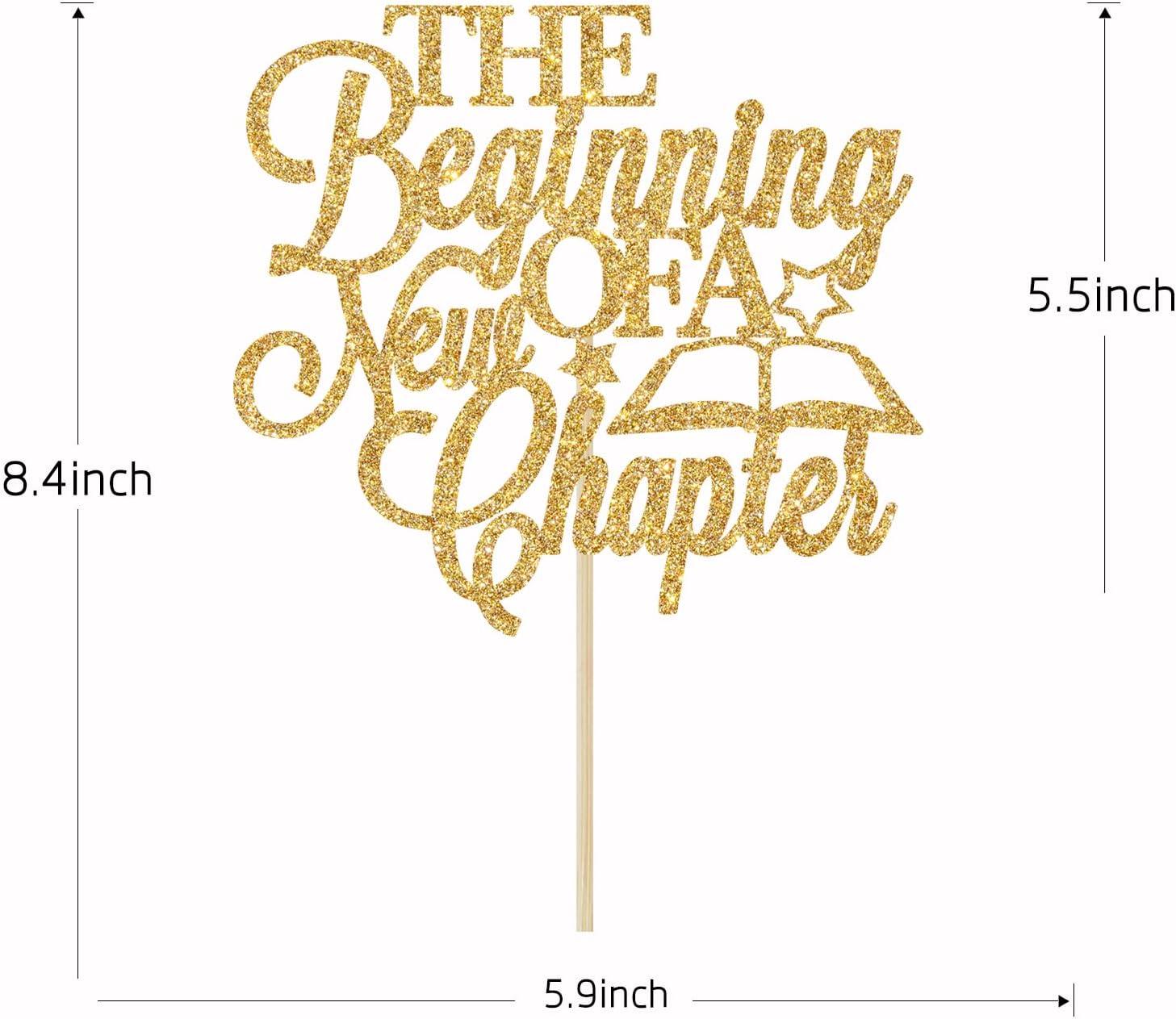 The Beginning of a New Chapter Cake Topper Farewell Party Decorations ...