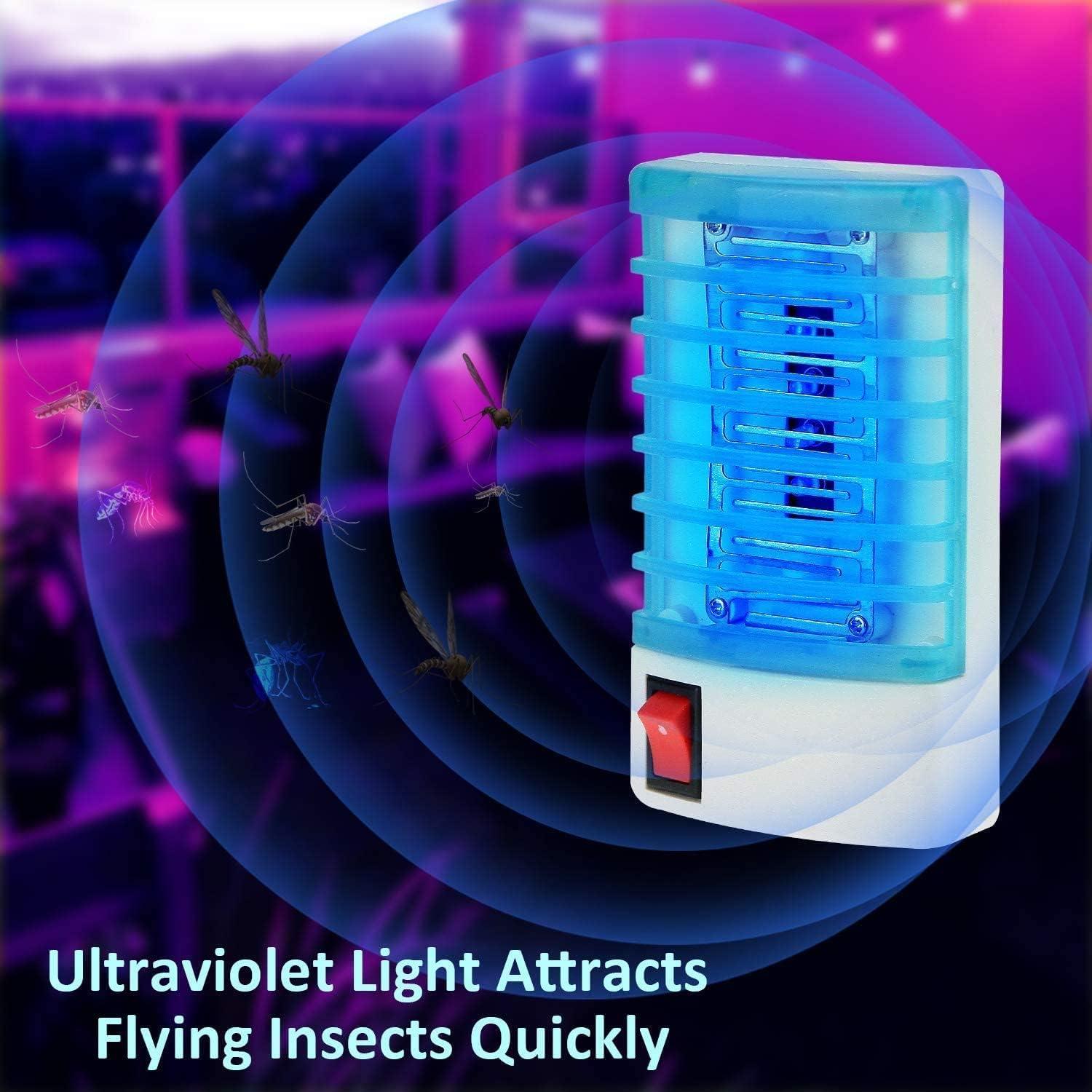 Indoor Bug Zapper Plug-in Mosquito Killer Trap - 2 Pack Electric Fly ...