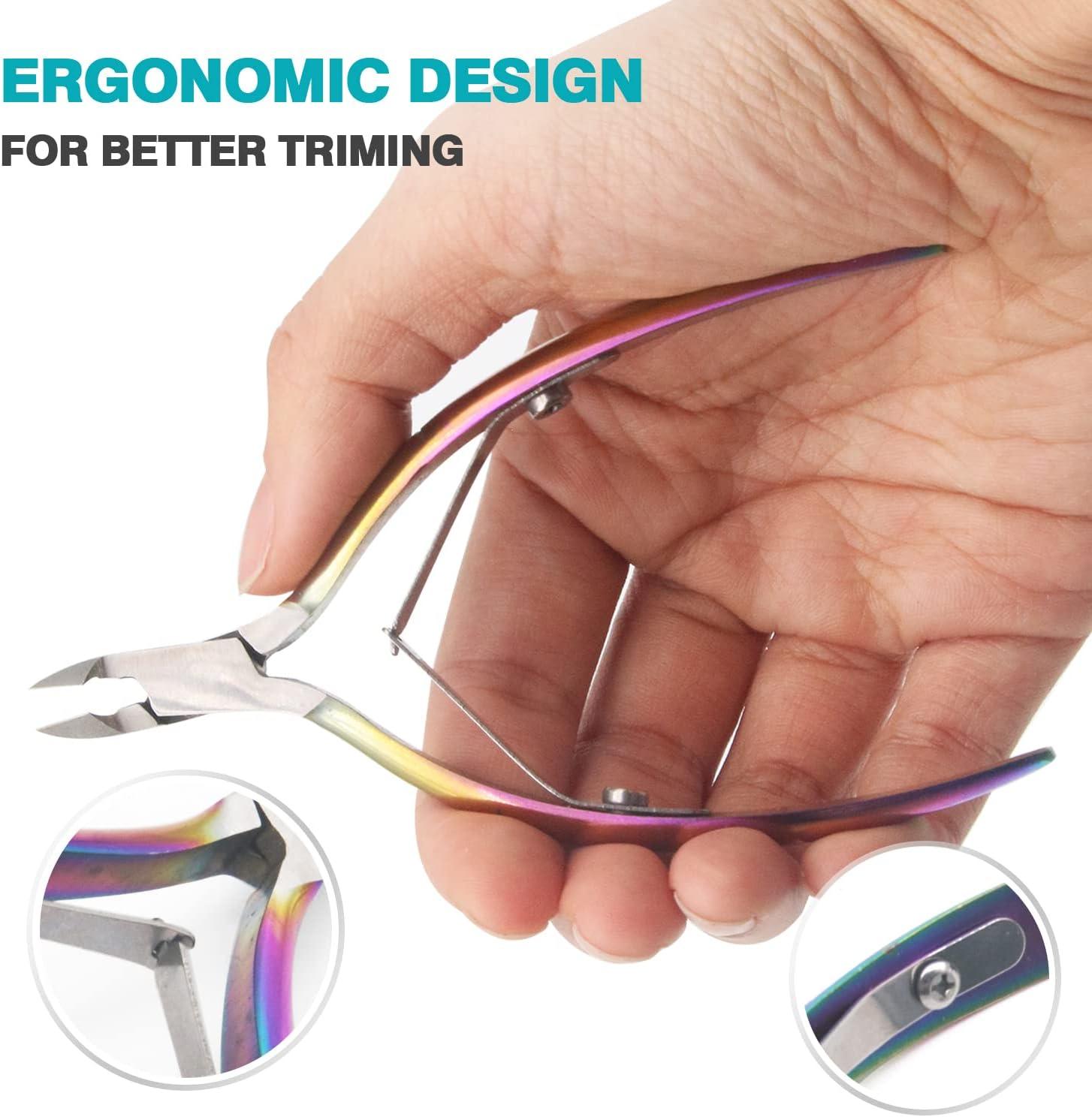 Professional Stainless Steel Cuticle Cutter with Pusher - RONAVO ...