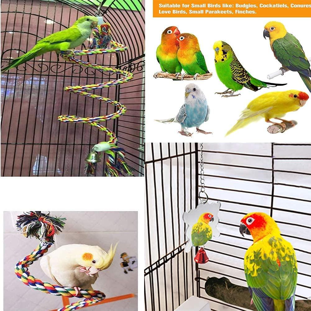 JIAYUE Bird Toys | Rope Bungee Chewing Toy for Parrots & Small Birds ...