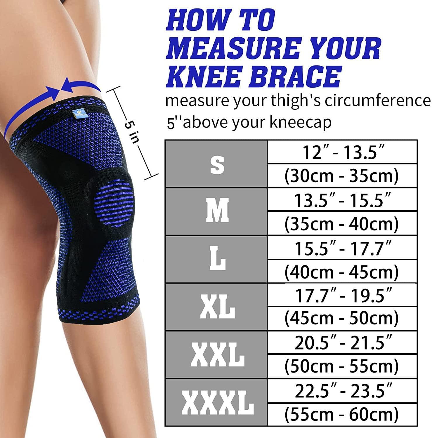 Abyon Kniebandage f r M nner & Frauen Komprimierende Knie-St tze mit Patella-Gel-Pads ...