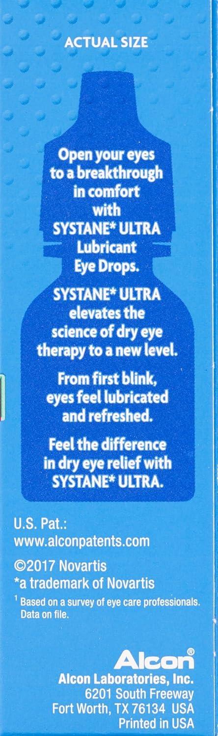 Systane Ultra Eye Drops - High Performance Lubricant - 2 x 4mL Bottles ...