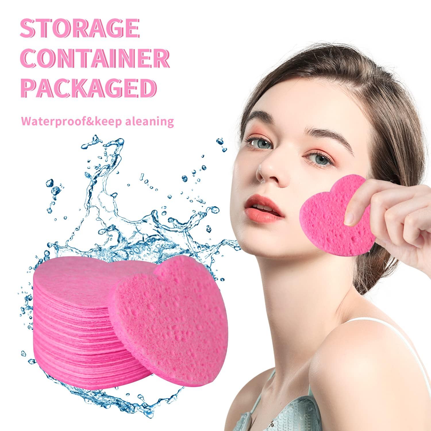 Natural Cellulose Heart-Shaped Facial Sponges for Cleansing and ...