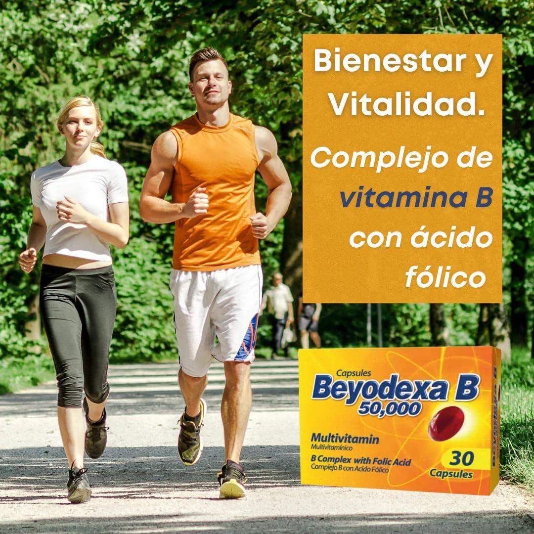 Beyodexa B 50 000 - Multivitamin B Complex with Folic Acid - 30 ...