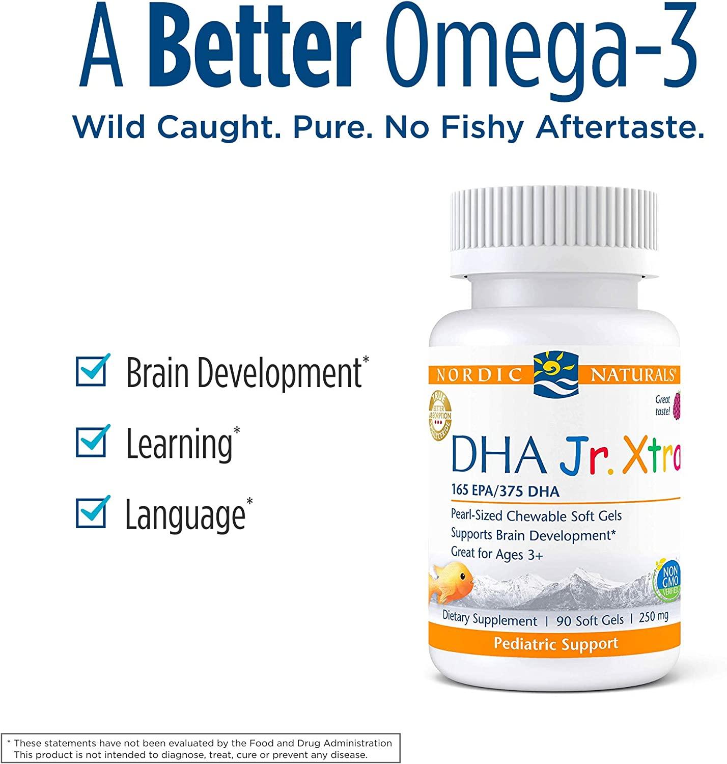 Nordic Naturals Pro DHA Jr. Xtra Berry Punch Soft Gels - 90 Mini ...