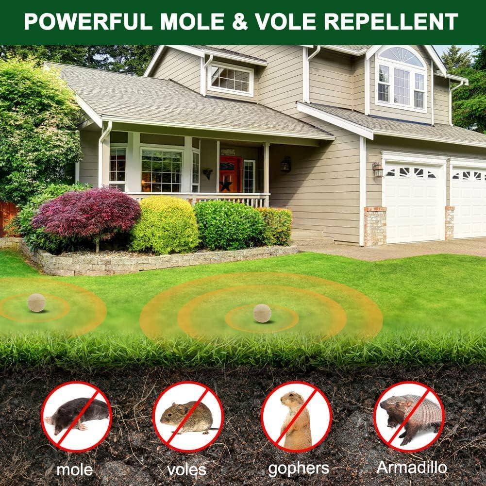 Wofimeha Mole Repellent - Natural Gopher Deterrent for Lawn - Safe for ...