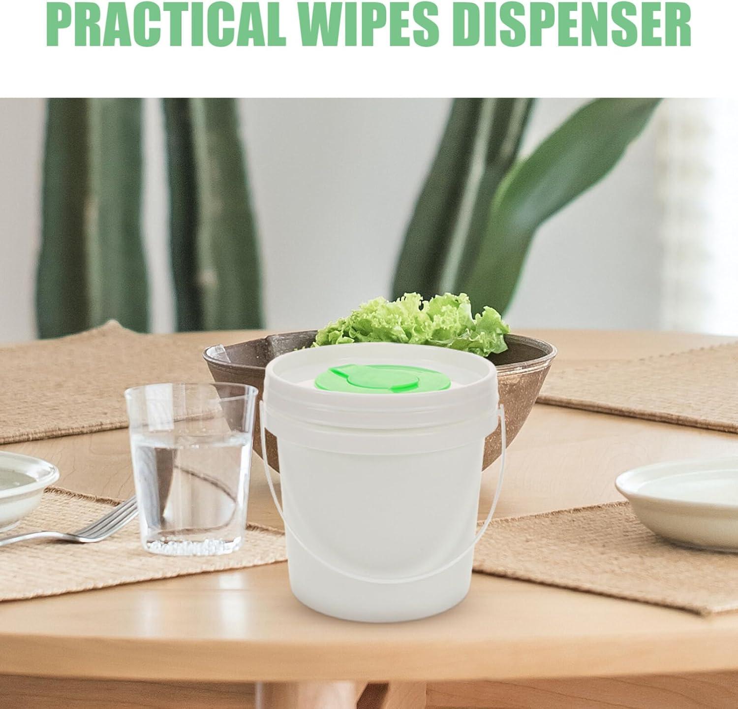 Veemoon 1-Liter White Plastic Bucket with Handle & Cover - All-Purpose ...