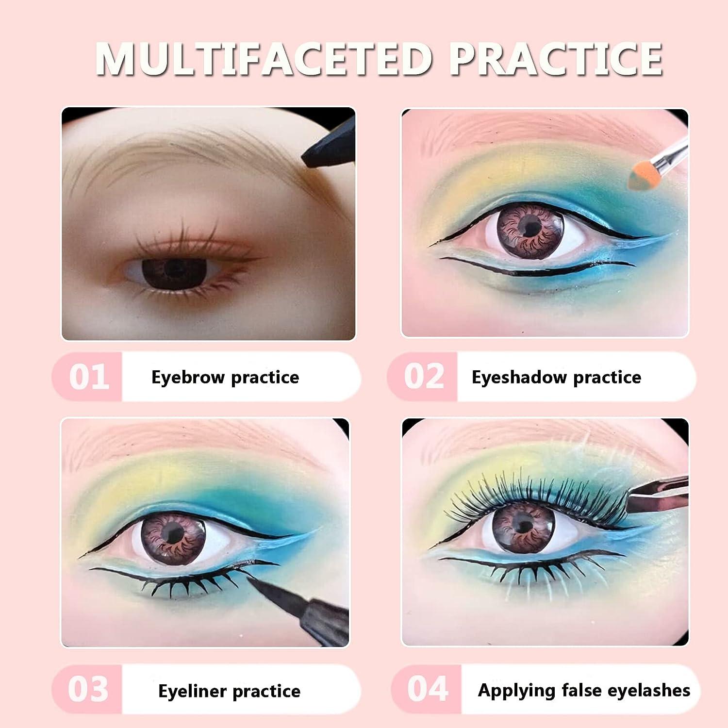 5d Makeup Practice Board with Self-Adhesive Eyelashes & Eyeshadow ...