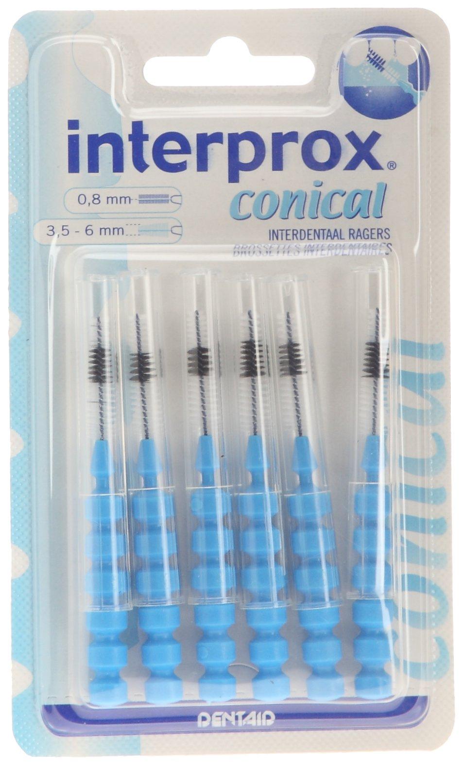 Interprox Conical Interdental Brushes - 6 Pack Blue | Best for Dental ...