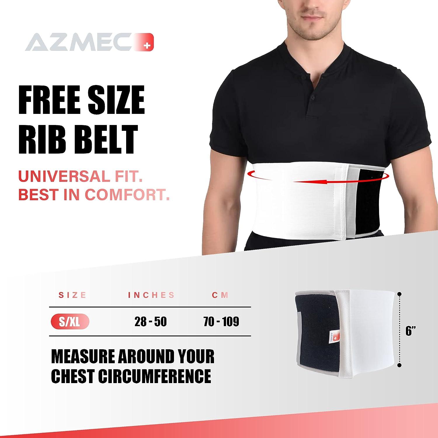 AZMEC Rib Belt - Universal Adjustable Chest Panel for Men - Rib Cage ...