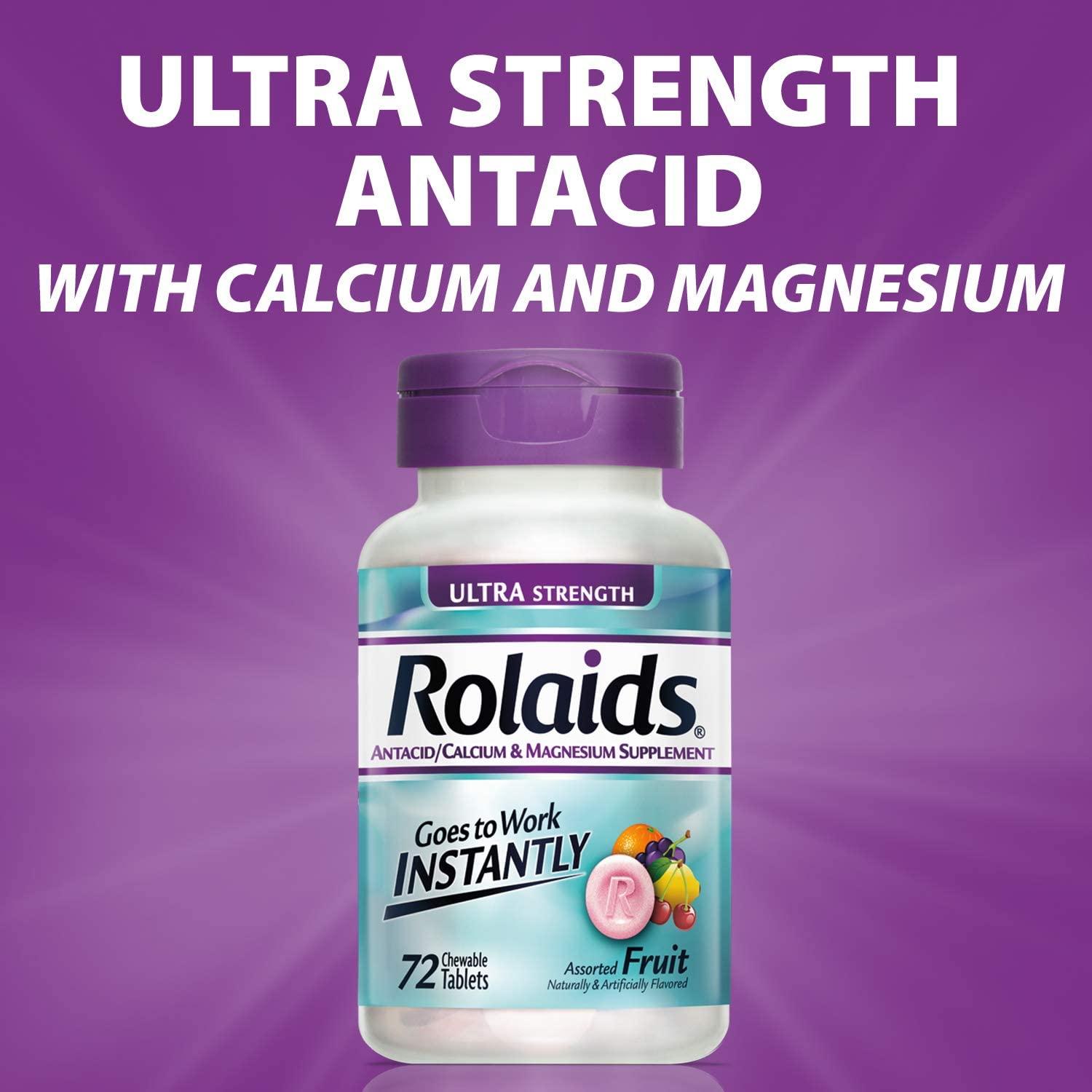 Rolaids Ultra Strength Antacid Chewable Tablets - 72 Count (Assorted ...