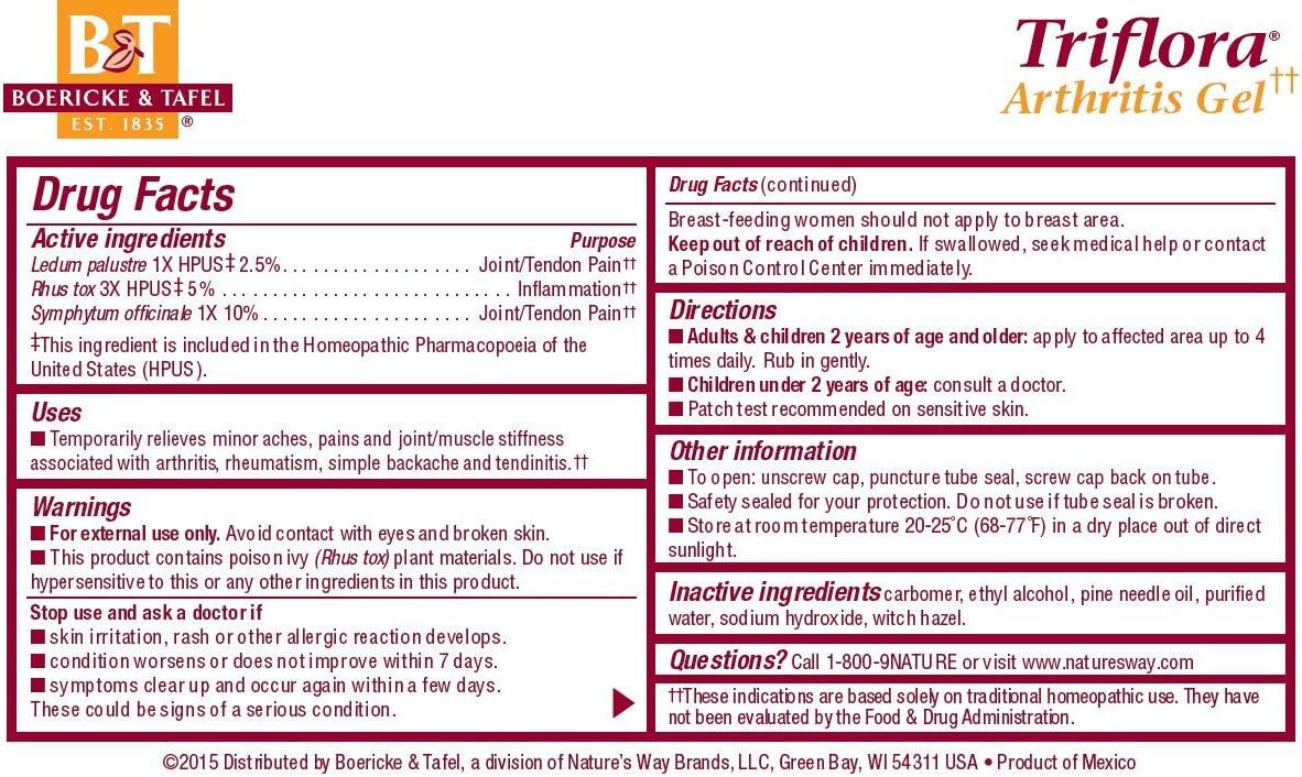 GoSupps.com - Boericke & Tafel Triflora Arthritis Gel 2.75 oz (77 g)