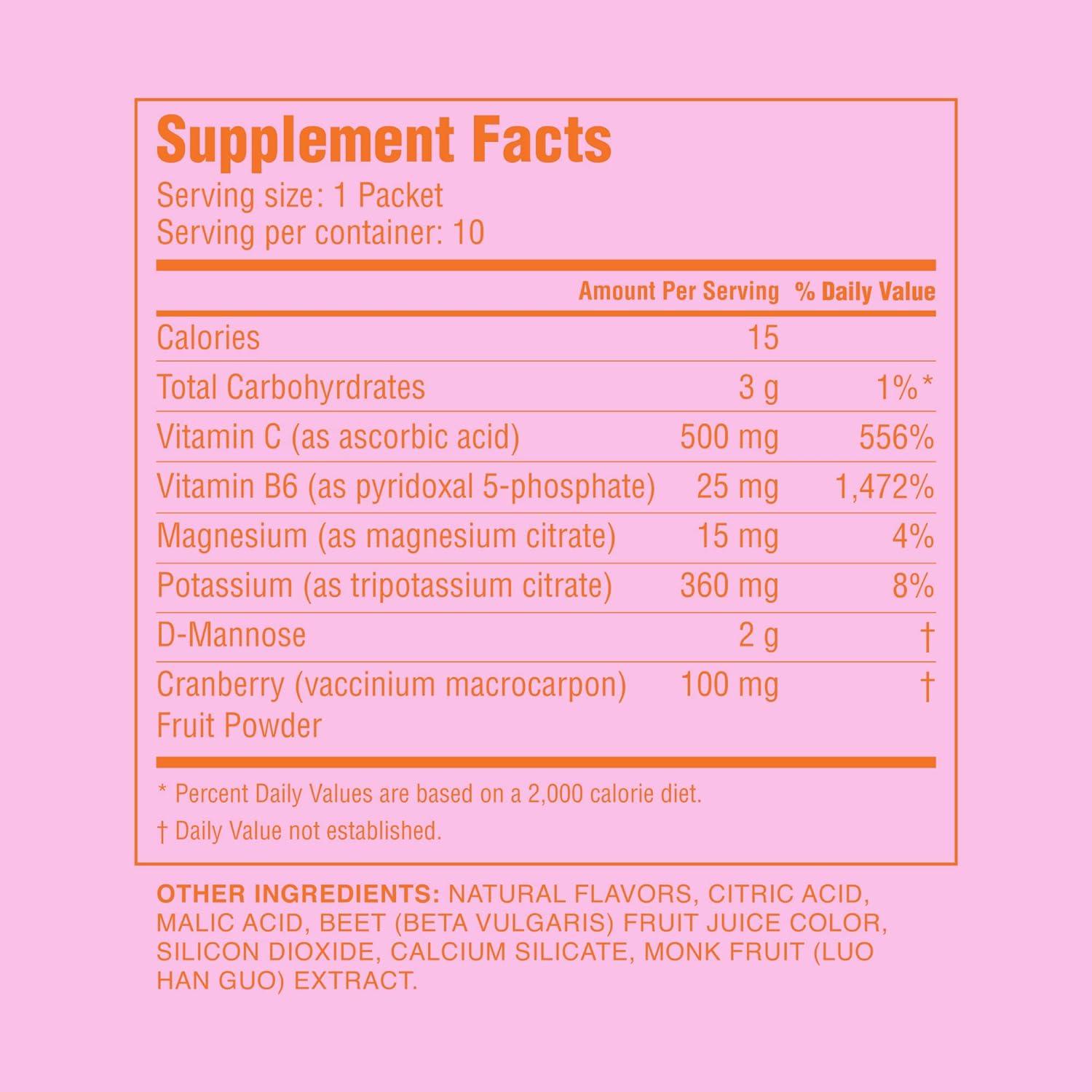Cheeky Bonsai Bye Bye UTI Urinary Tract Support Powder Drink Mix | 10 ...