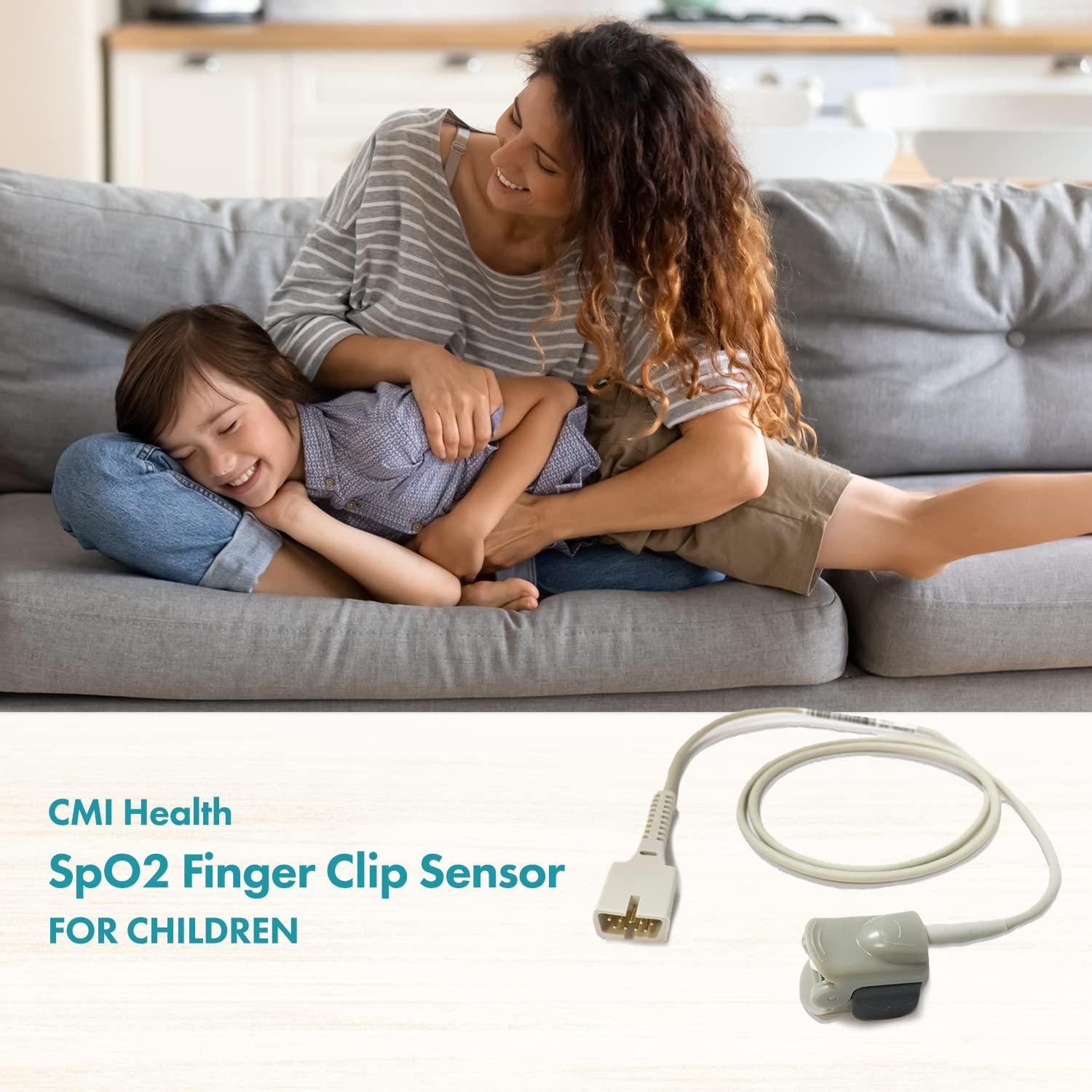 CMI Health Pediatric SpO2 Finger Clip Sensor for Children - Compatible ...