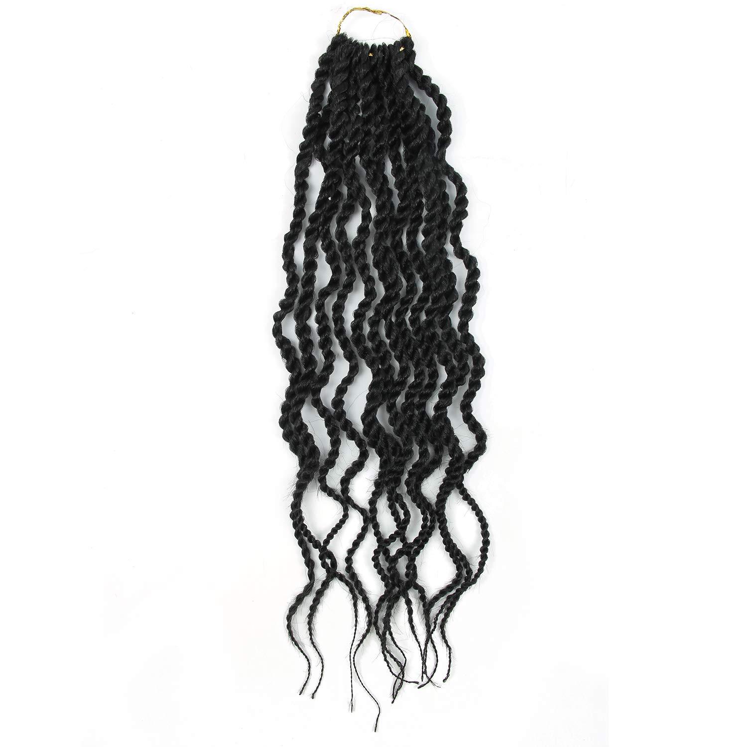 18 Inch Wavy Senegalese Twist Crochet Hair Braids Synthetic Extension