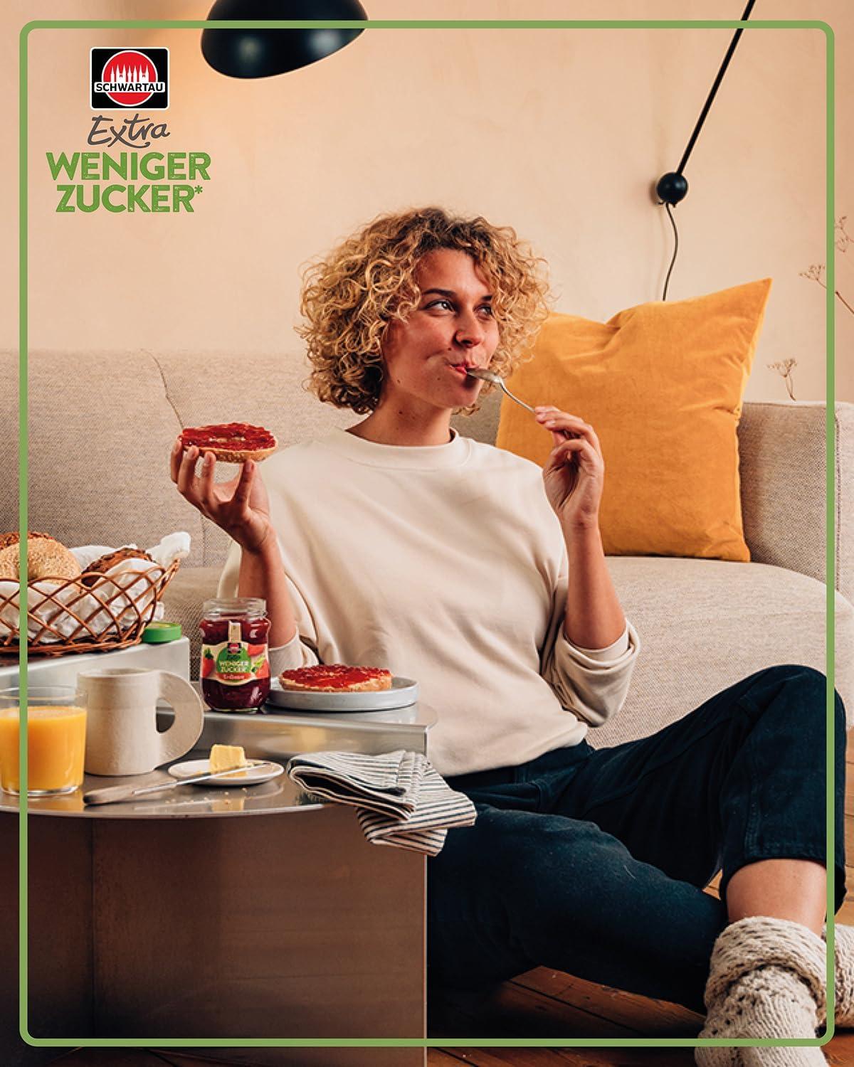 Schwartau Extra Less Sugar Strawberry Spread 300g | Reduced Sugar Fruit ...