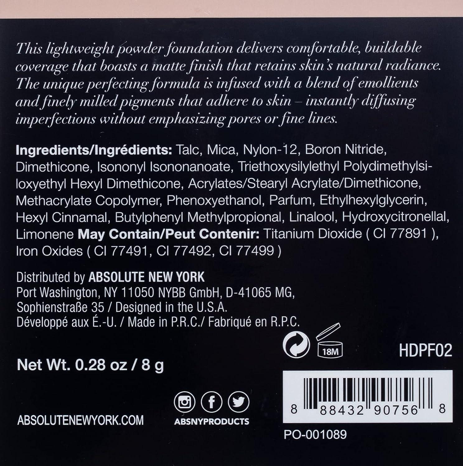 Absolute New York HD Flawless Powder Foundation (Pearl) - Smooth ...