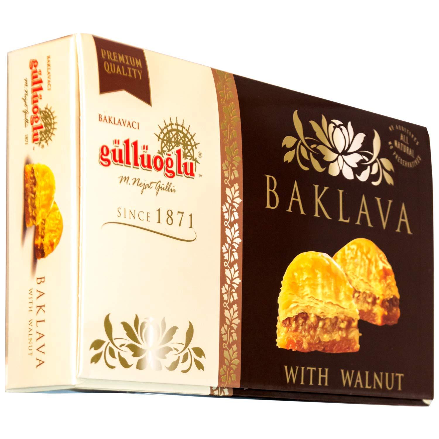 Gulluoglu Premium Dry Baklava with Walnut - Traditional Turkish Baklava ...