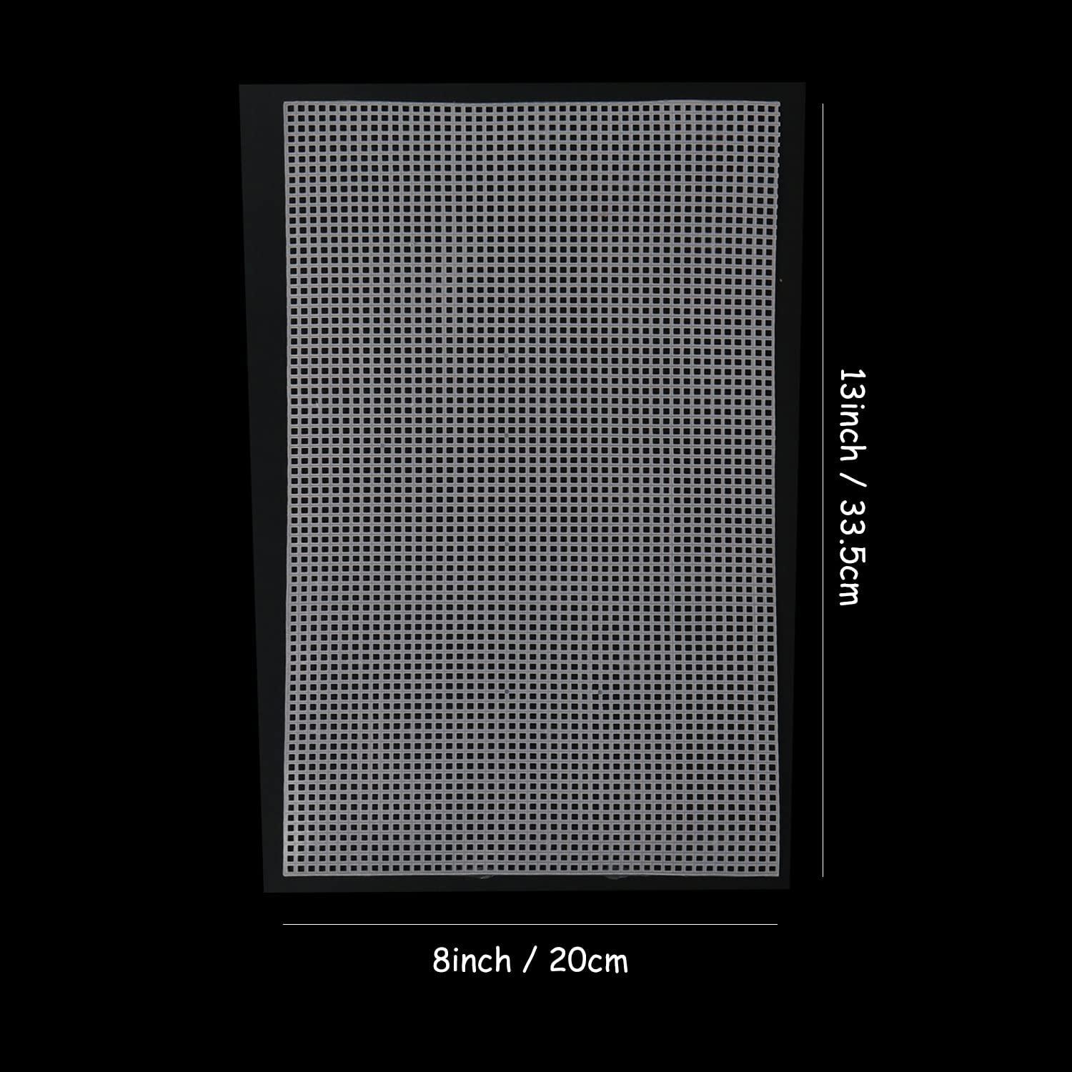 6 Pack Clear Plastic Mesh Canvas Sheets - Large 8x13 Inch Needlepoint ...