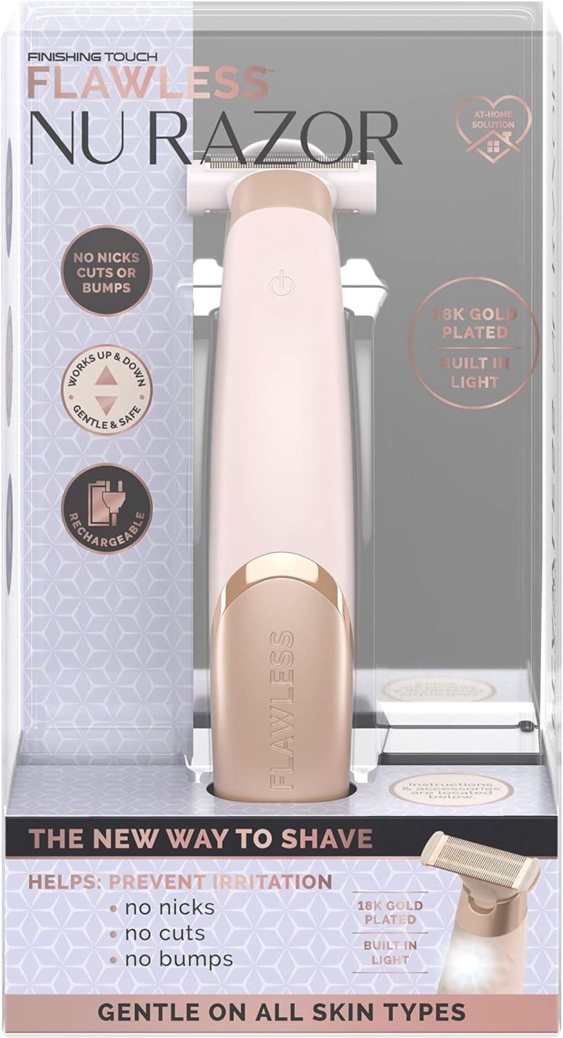 Finishing Touch Flawless Rechargeable Nu Razor Hypoallergenic Gold - 1 ...
