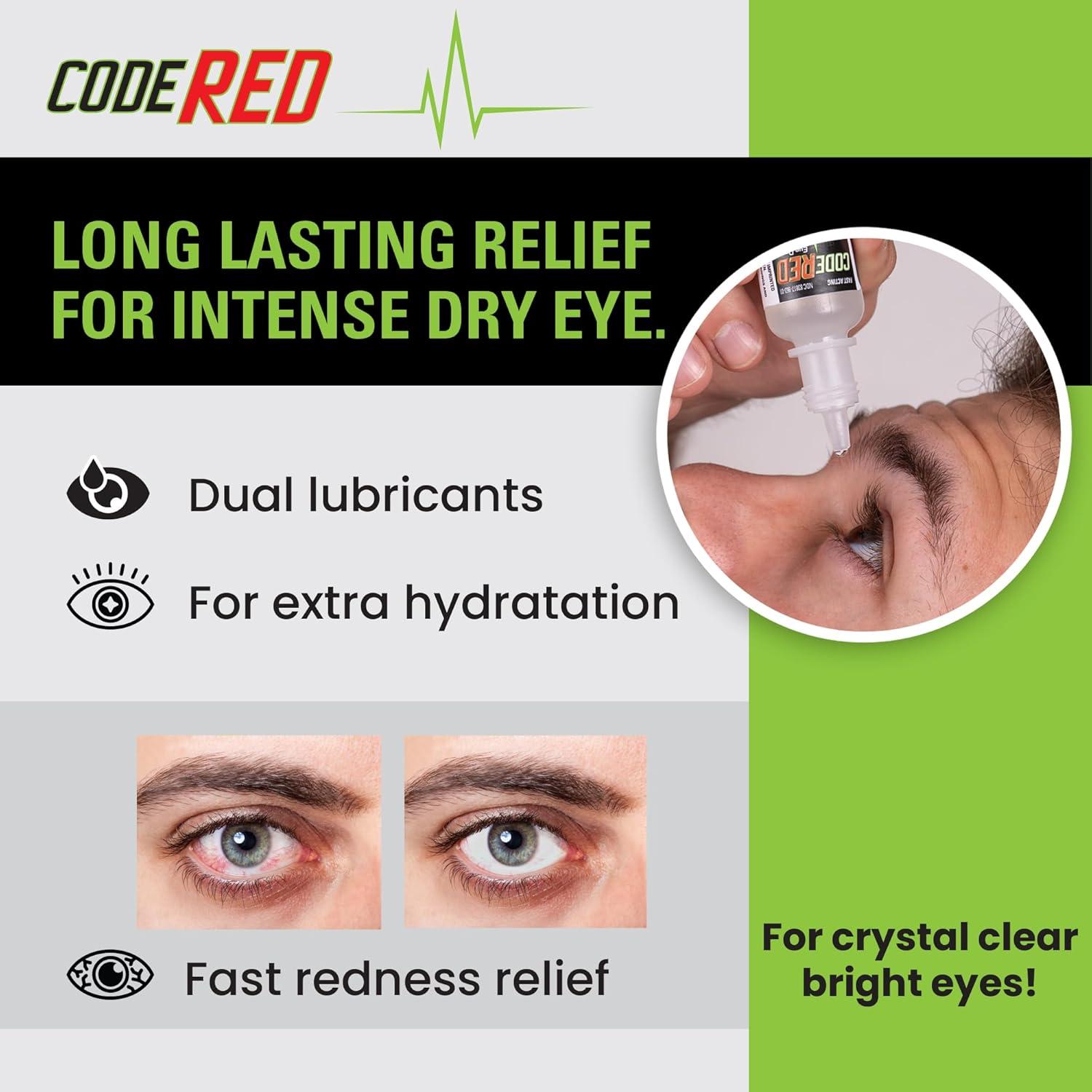 Code Red Eye Drops - Soothing Redness Relief & Cool Dry Eye Relief for ...