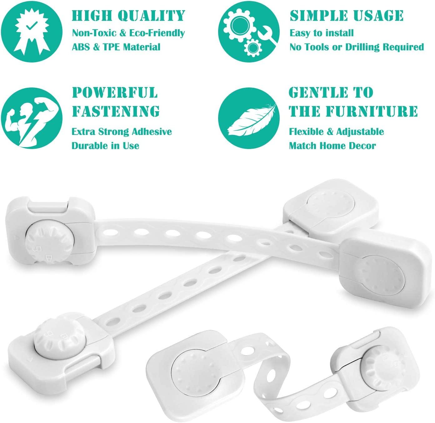 Betertek Cabinet Locks Child Safety Refrigerator Lock Drawer Locks Baby ...