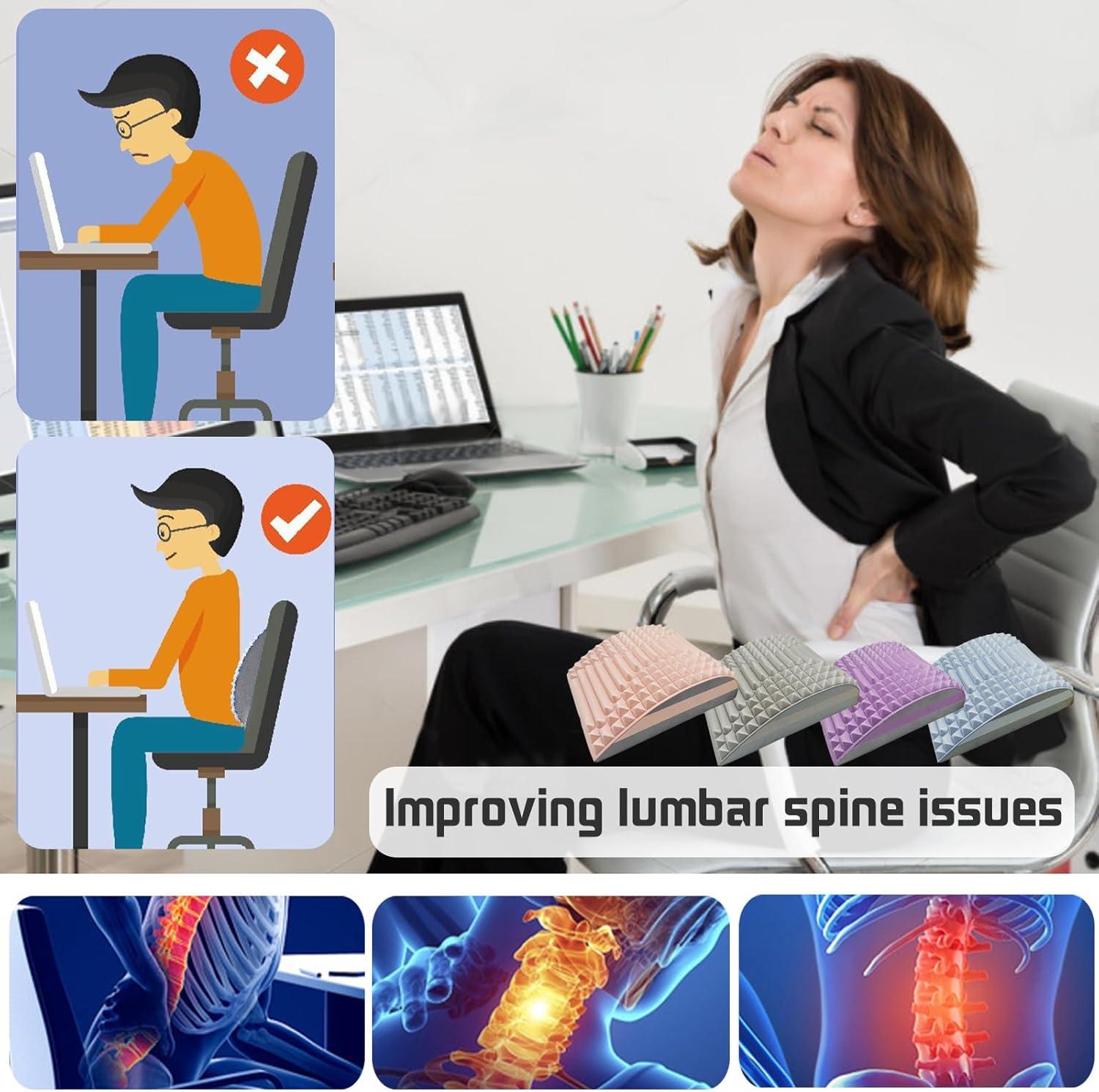 YouWoshe 2-in-1 Back & Neck Extension | Orthopedic Lumbar Pillow for ...