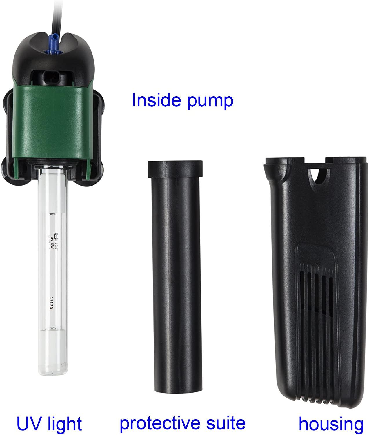 COODIA Internal Green Water Killer Filter for Aquarium Tank - U-V Pump ...