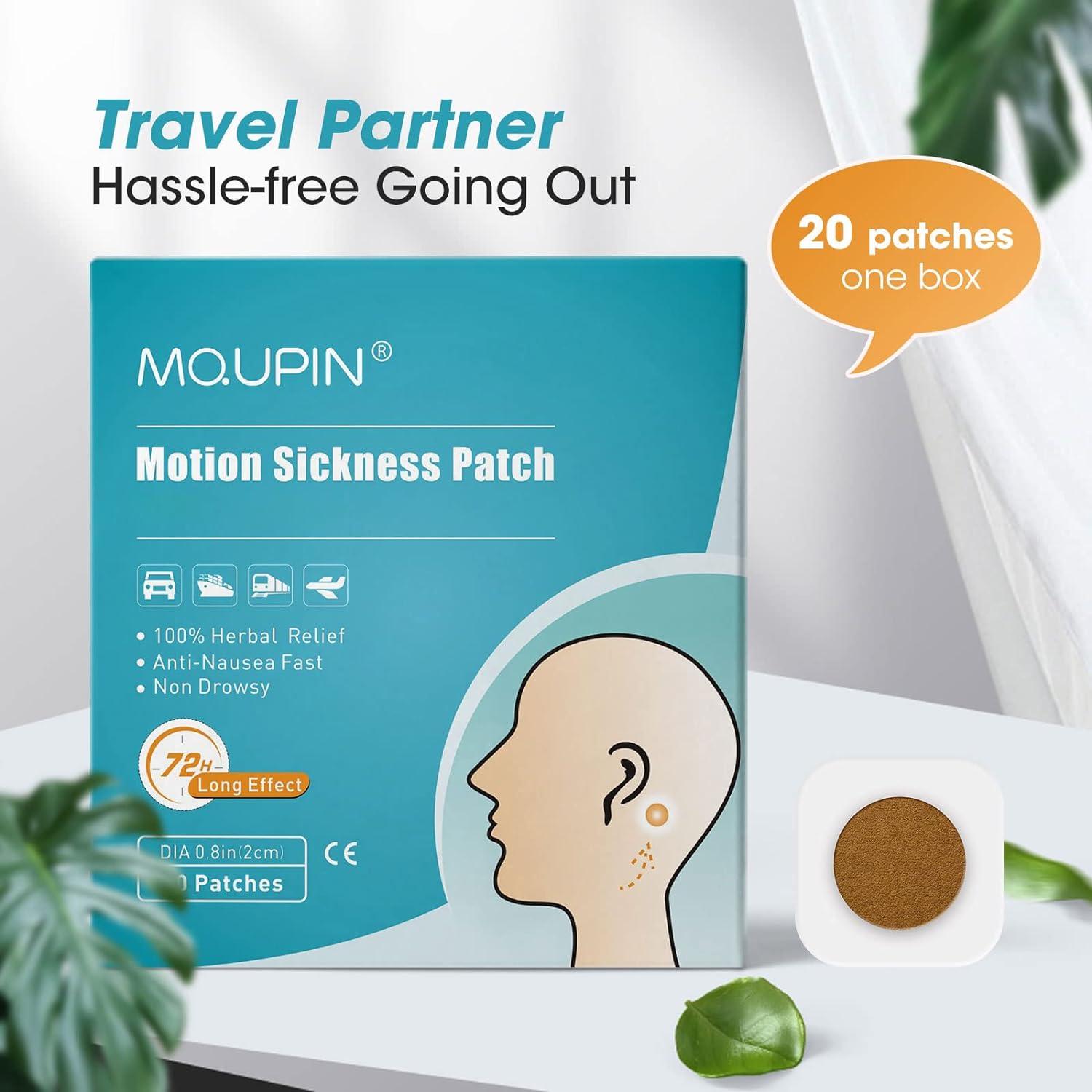 Motion Sickness Patches - 20 Count Anti-Nausea Relief for Adults and ...