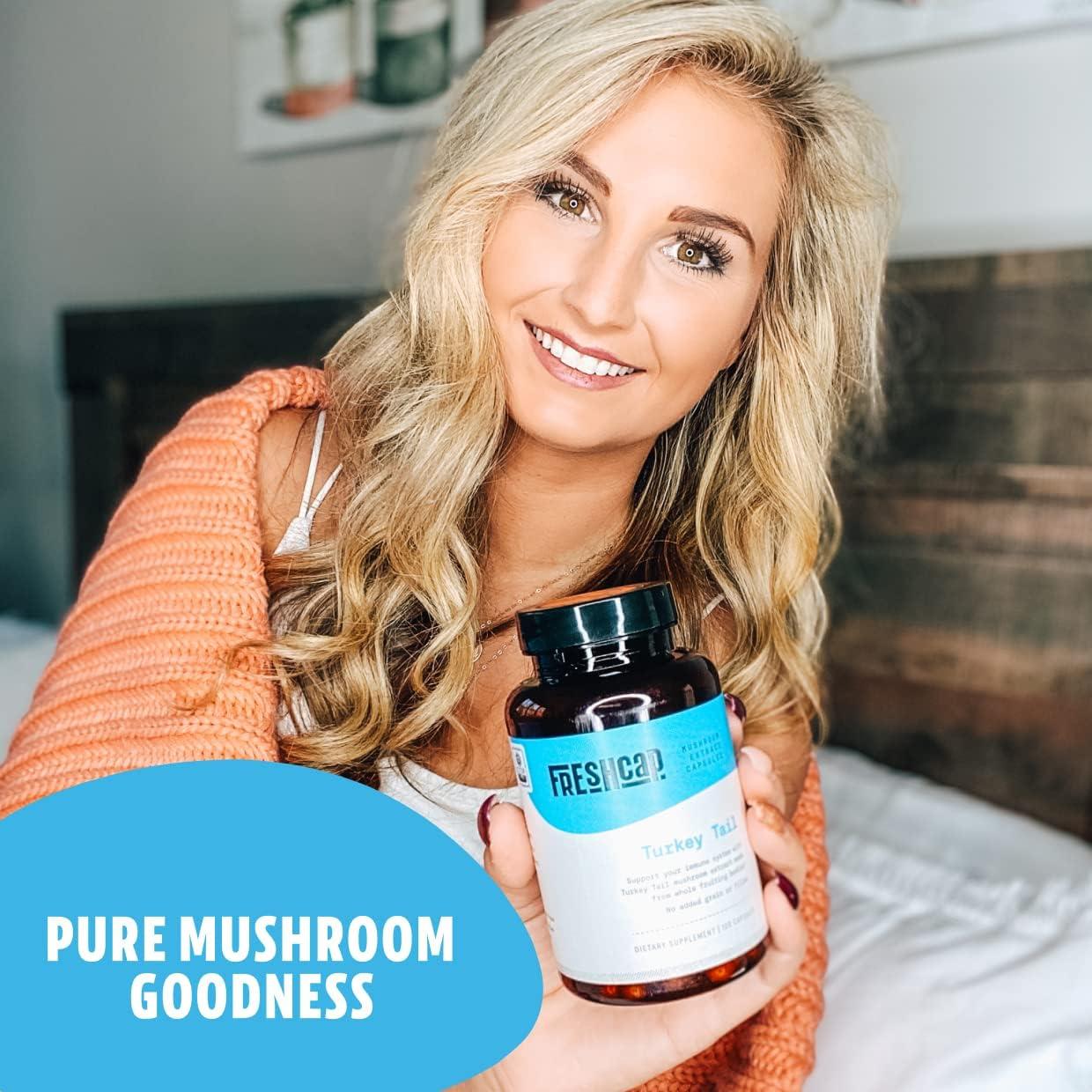 FreshCap, Turkey Tail Mushroom Capsules, 120 Count, 60 Day Supply ...