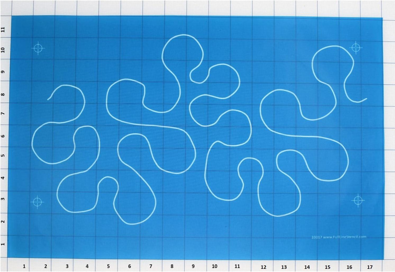 Big Stipple Meander - Continuous Line Quilting Stencil for Free Motion ...