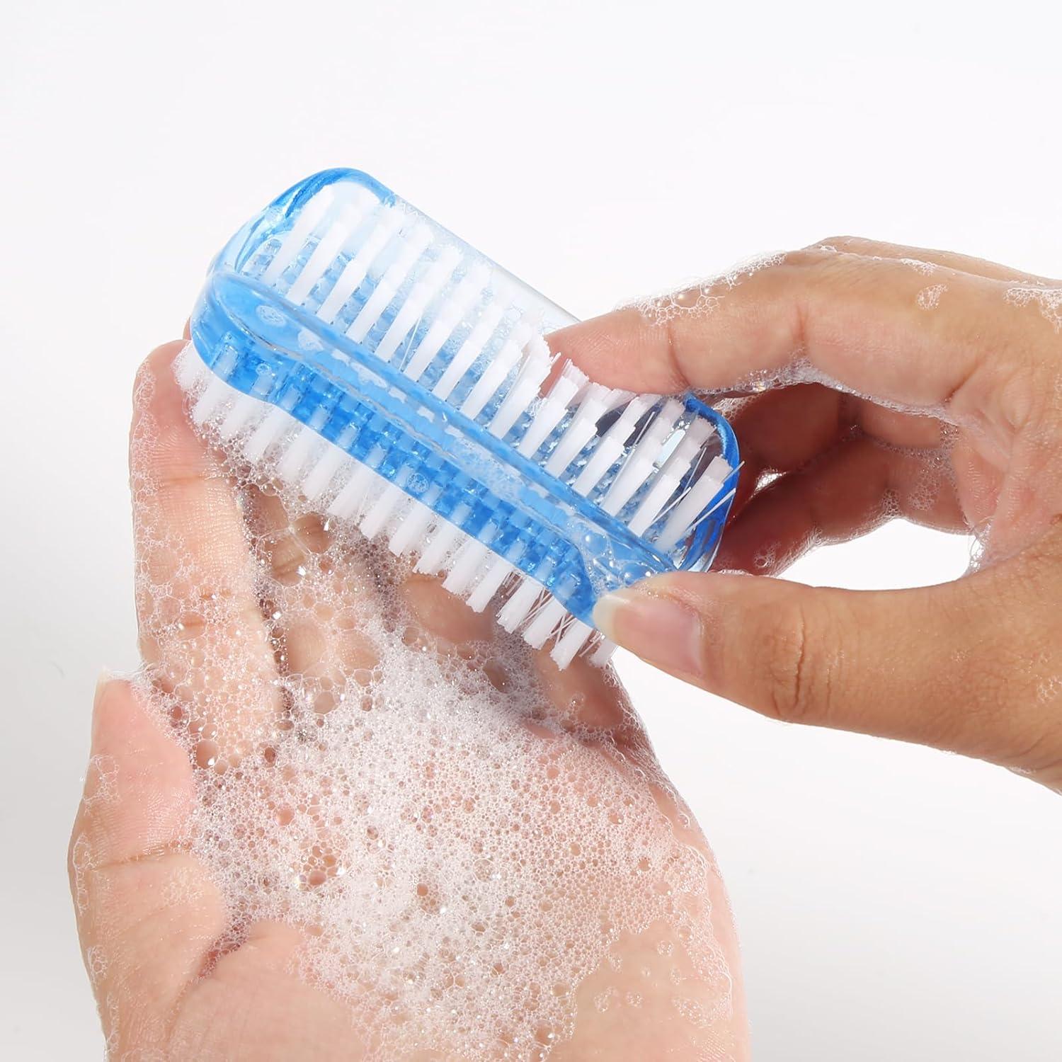 2pcs Two Sided Fingernail Scrub Brushes - Portable Nail Scrubber for ...