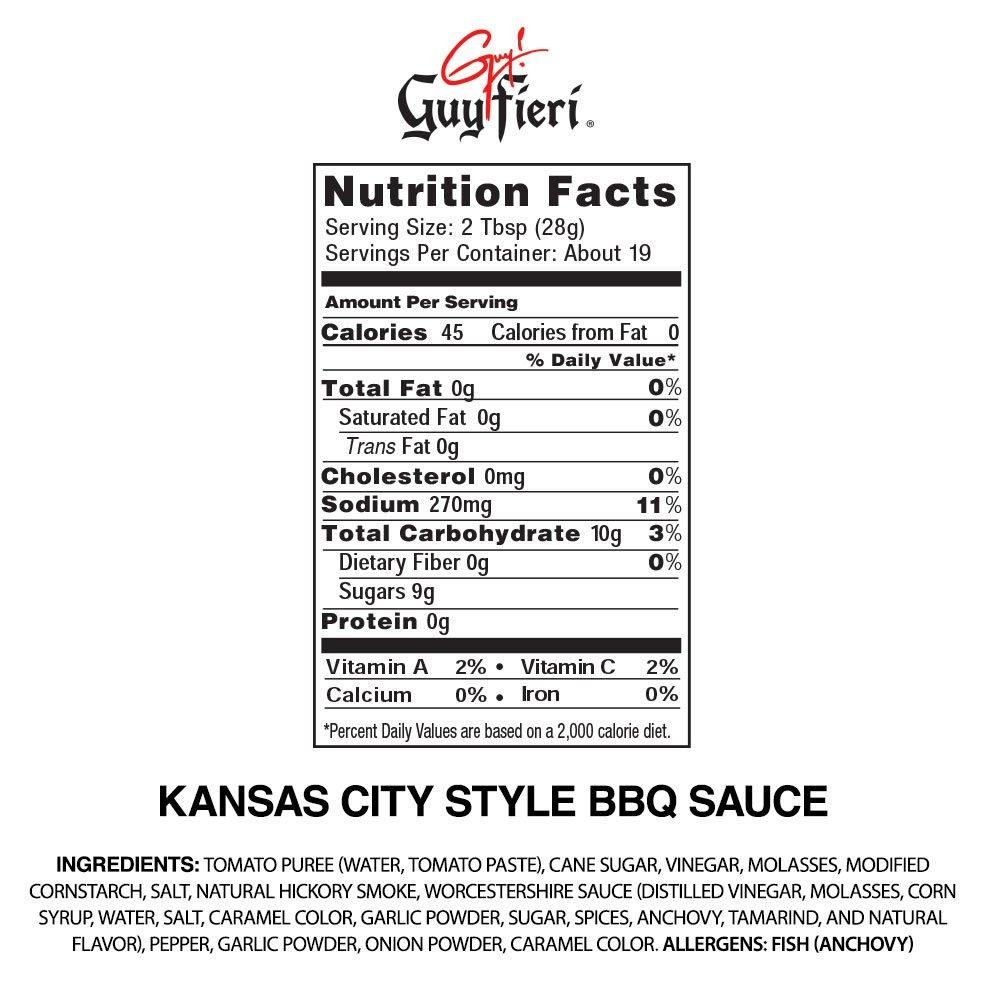 Guy Fieri Kansas City Style BBQ Sauce 19 oz - 3 Pack (1.18 lb x 3 ...