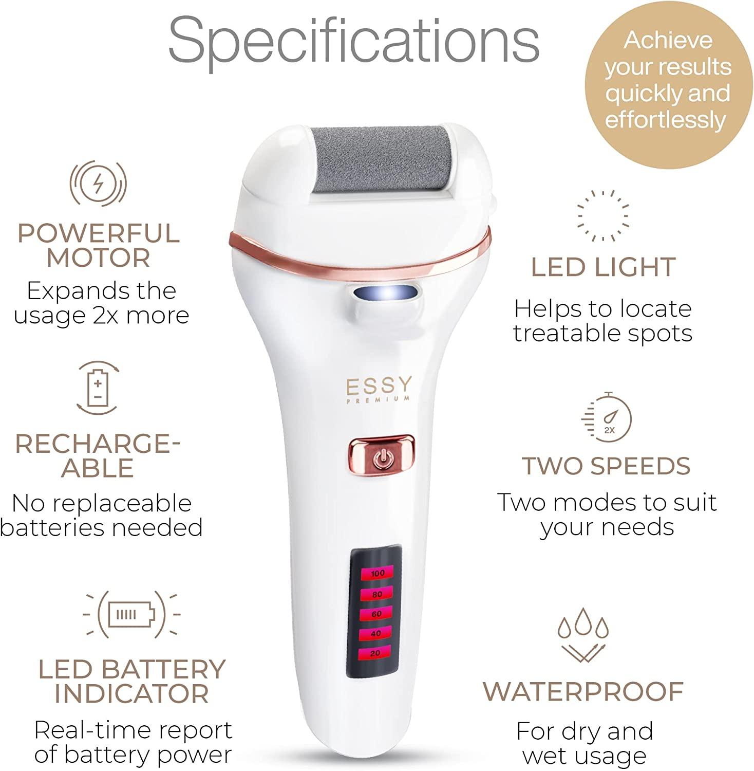 Essy Electric Foot Callus Remover Kit - Dead Skin Remover for Feet ...