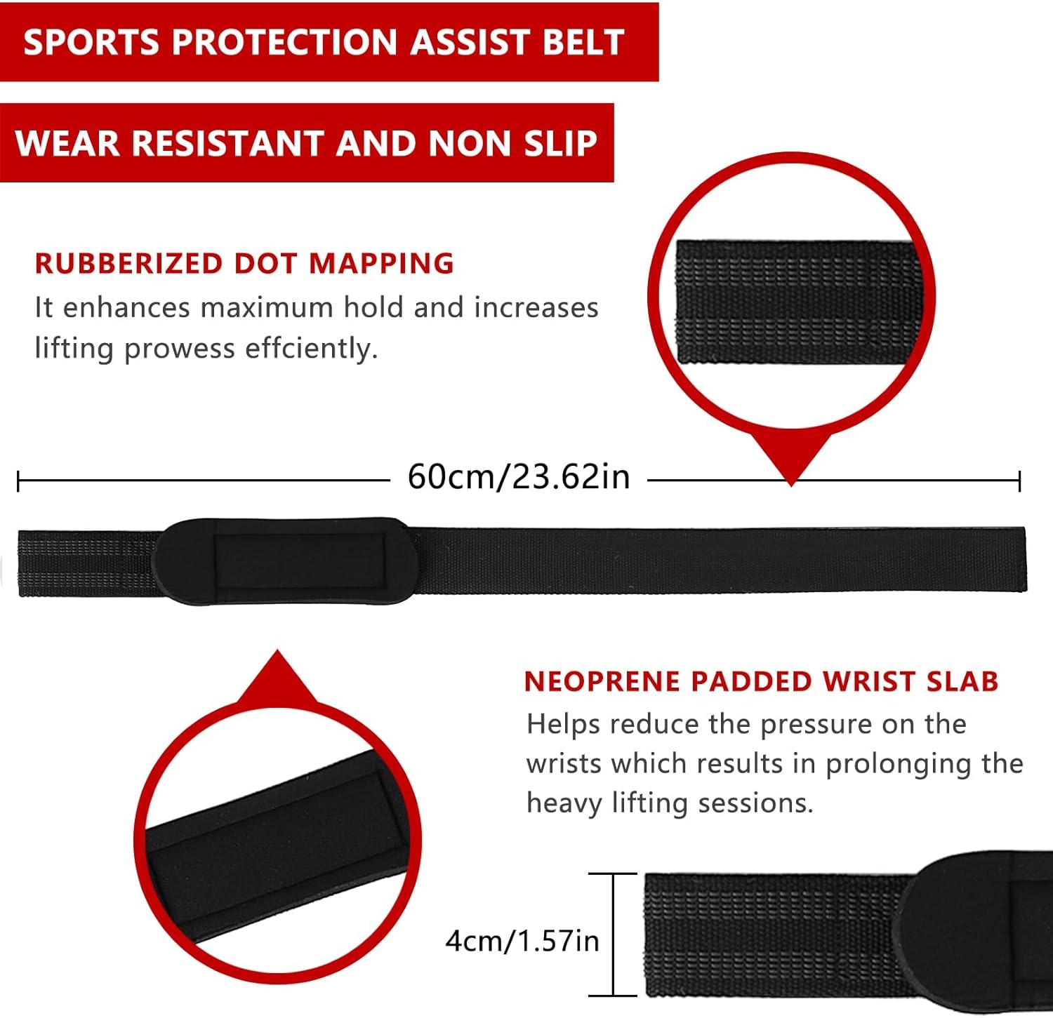 Professional Strength Training Aid - Padded Lifting Straps & Wrist ...
