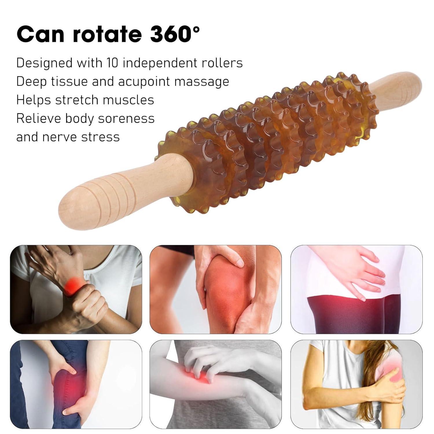Cellulite Trigger Point Massage Tool - 10 Roll Hand-Held Lymphatic ...