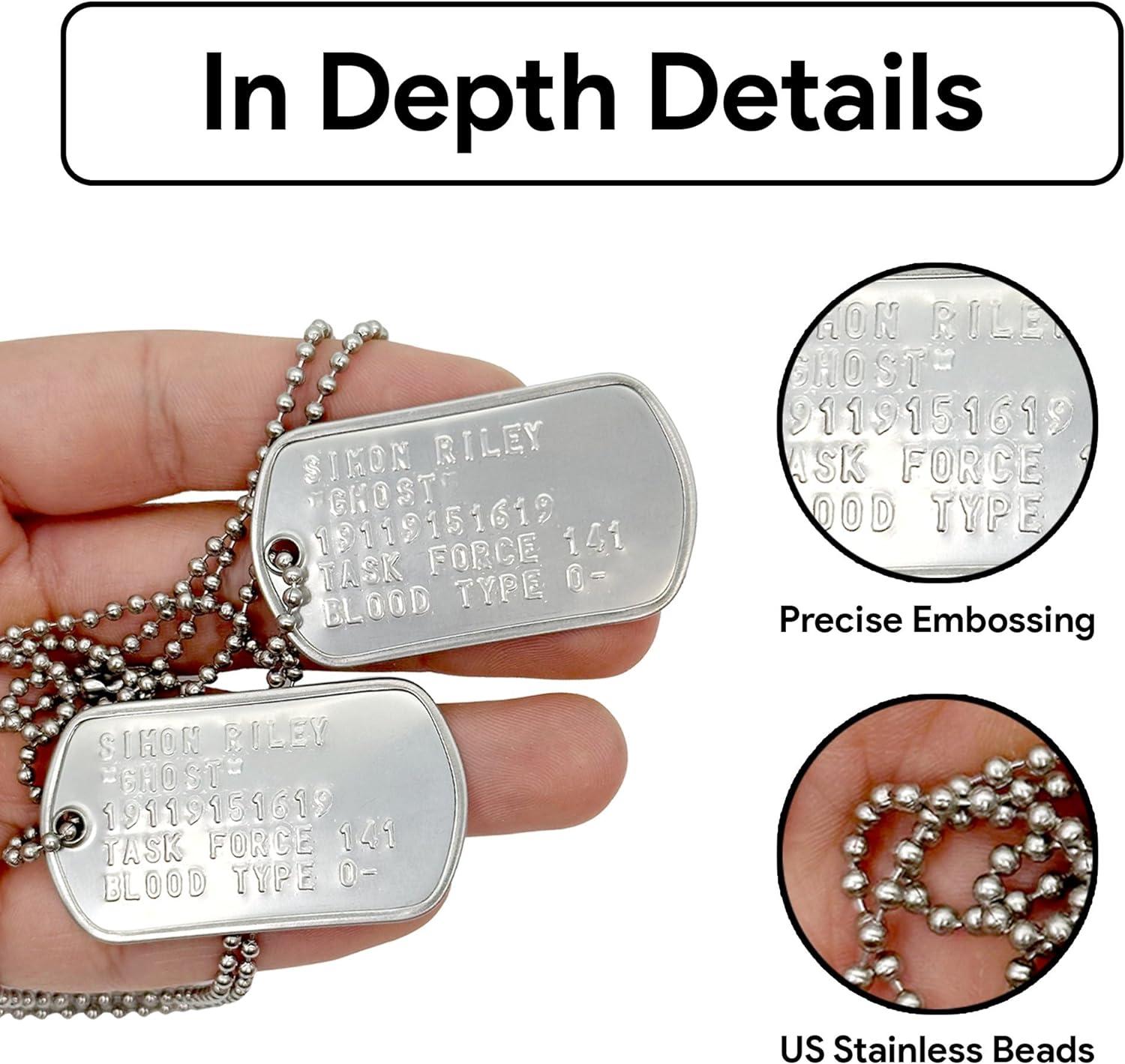 Simon 'Ghost' Riley US Military Dog Tags - Replica Collector's Item ...
