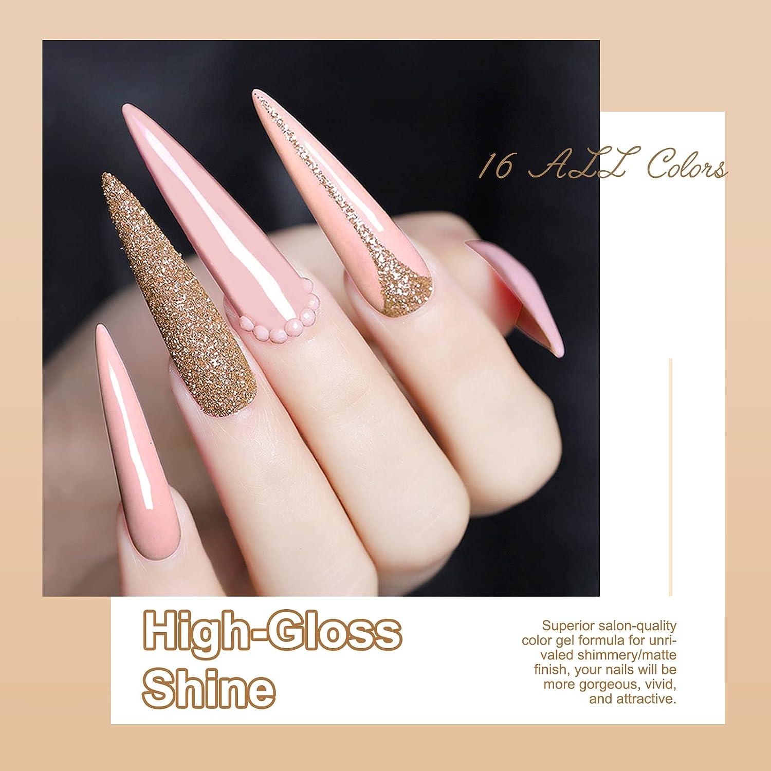 DONG RHYME Solid Cream Gel Nail Polish Palette - Mud Pudding Manicure Kit with Pro Nail Brush ...