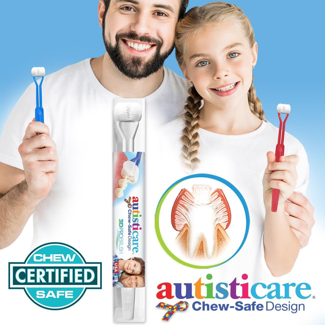 Autisticare Sensory 3-Sided Toothbrush - Extra Soft | Fast, Easy & Fun ...