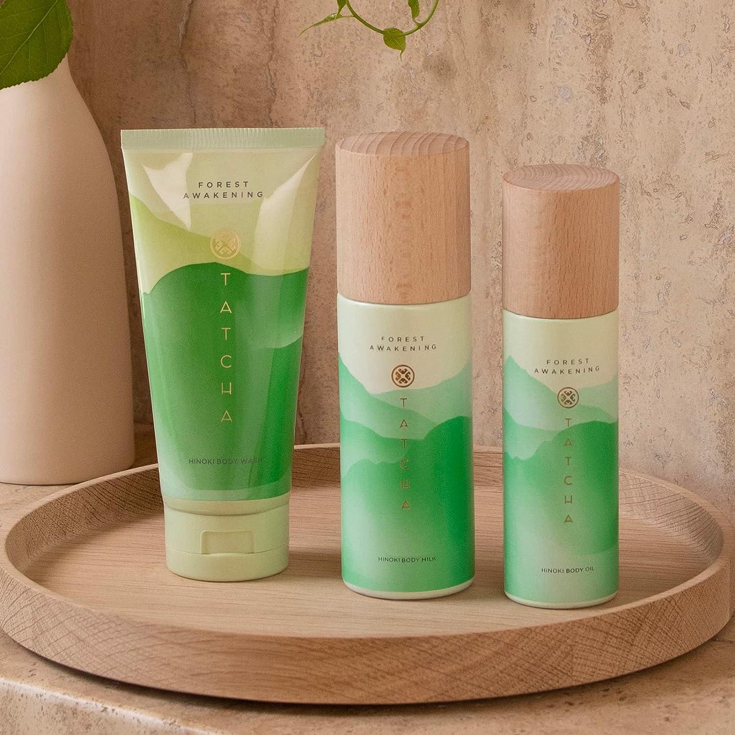 Tatcha Forest Awakening Hinoki Body Wash 200 ml | Gentle Exfoliating ...