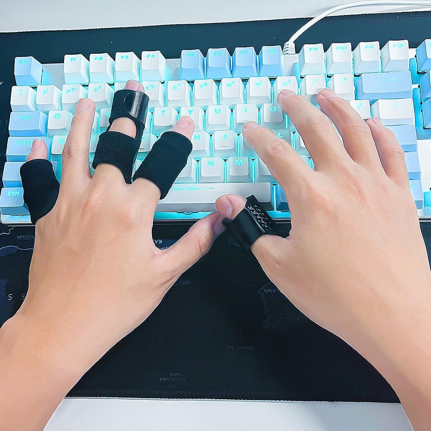 Finger Support Splints Set - 4 Adjustable Trigger Finger Splints + 10 ...